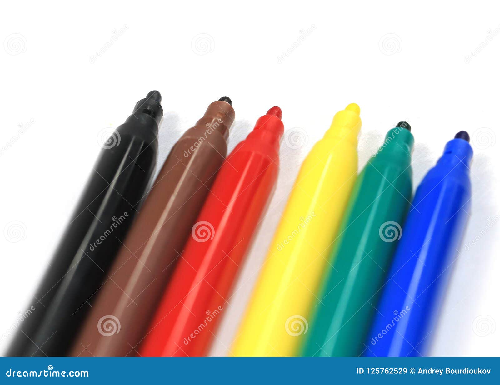 Colored felt-tip pens stock image. Image of abstract - 125762529