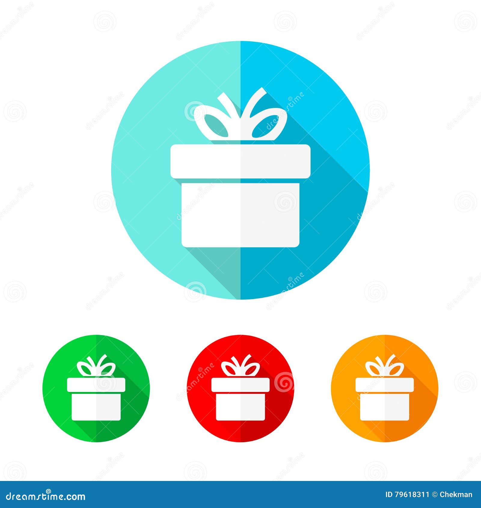Set of Colored Gift Icons. Vector Illustration. Stock Illustration ...