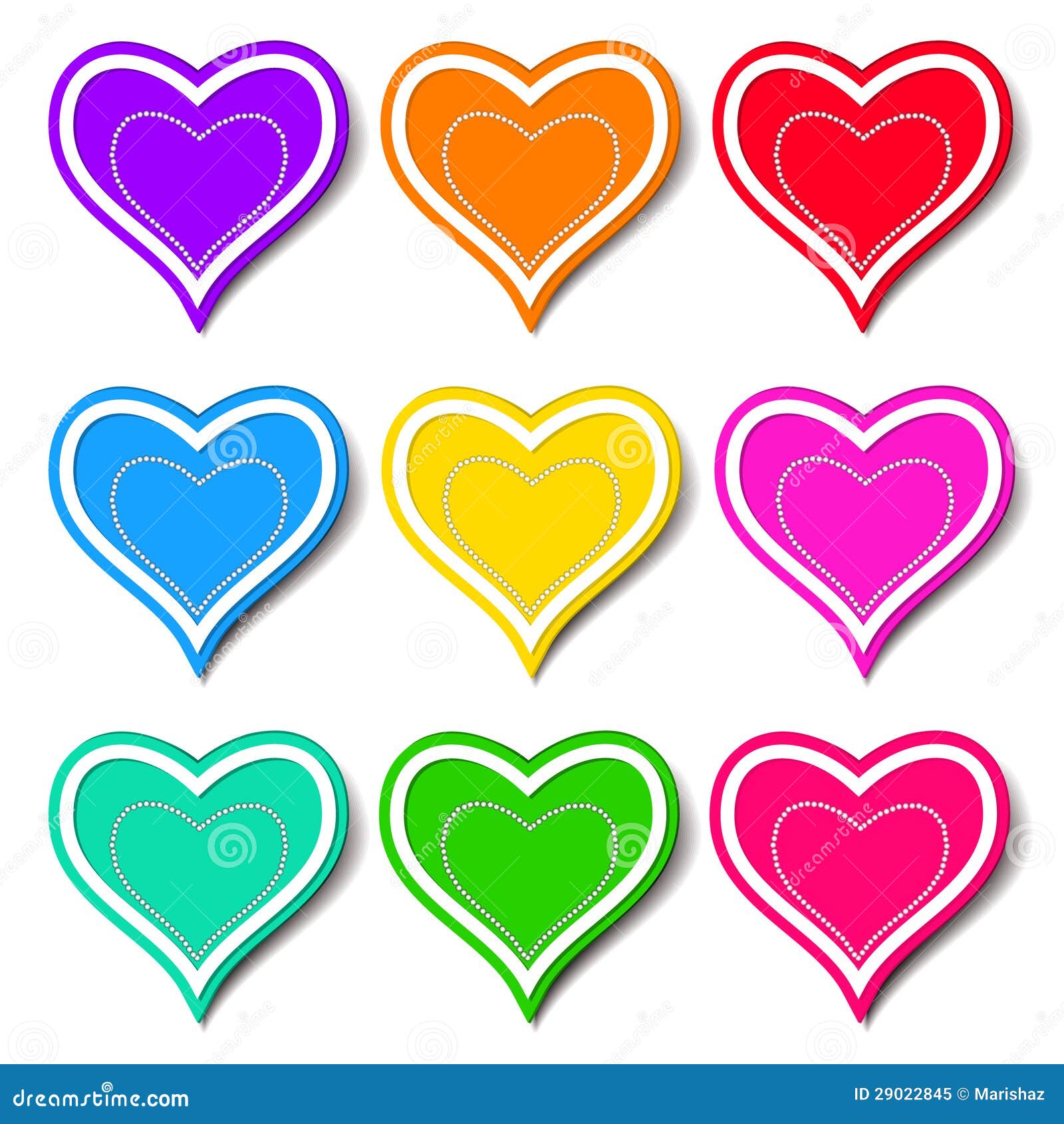 Set of colored hearts stock vector. Illustration of paper - 29022845 Set of colored hearts stock vector. Illustration of paper - 29022845