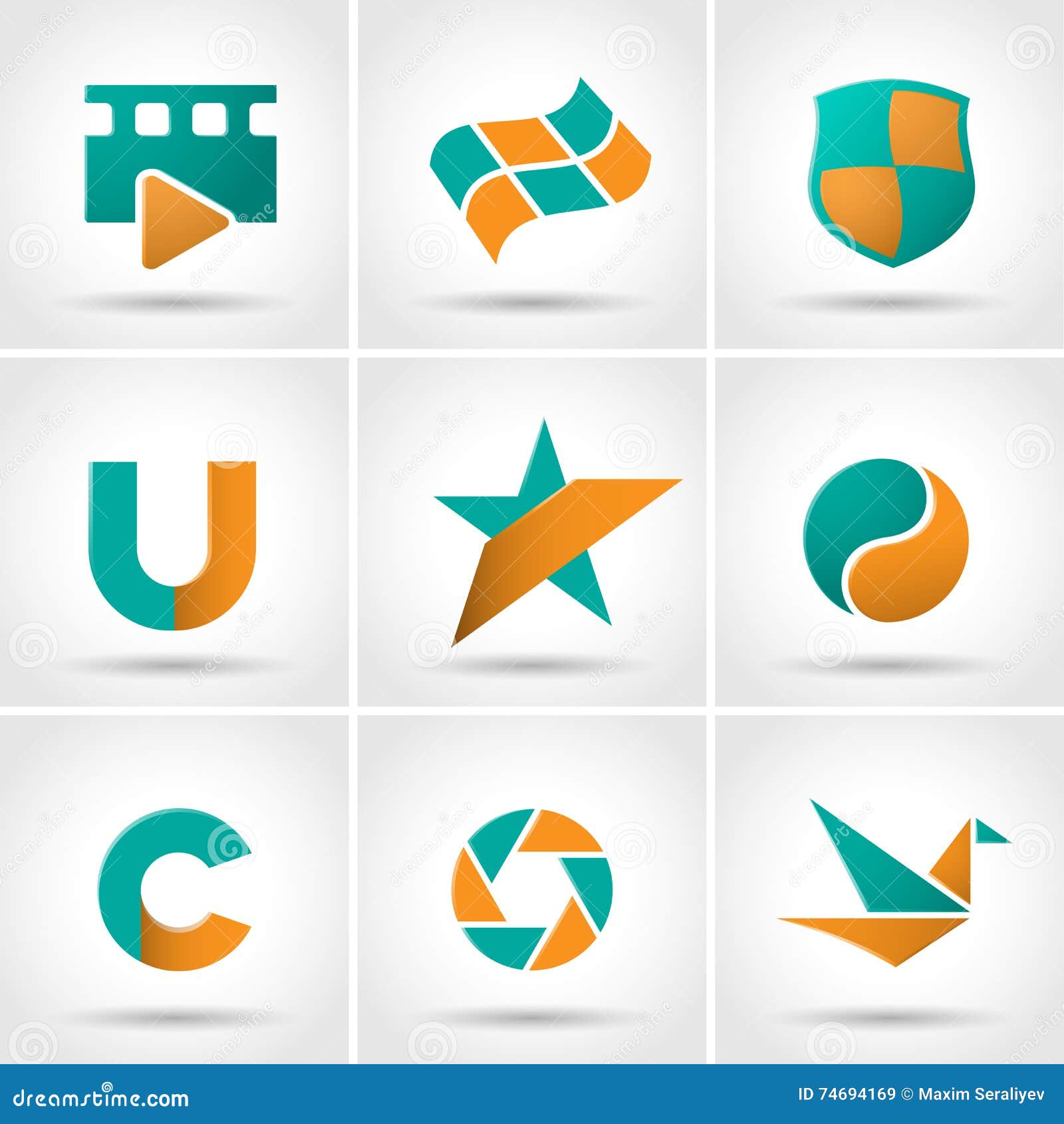 Set of colored icons. stock vector. Illustration of vector - 74694169