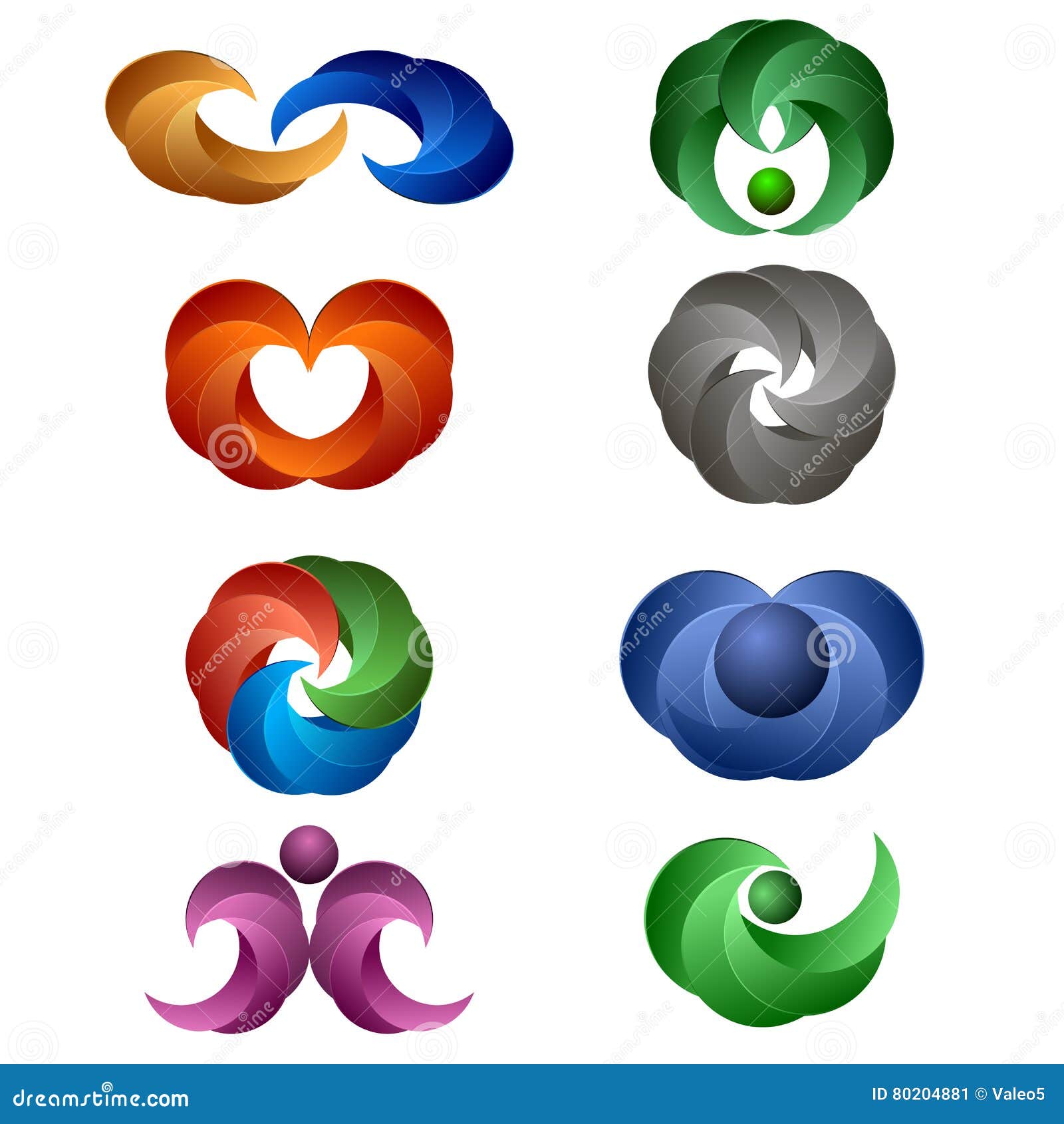 Set of Colored Icons stock vector. Illustration of element - 80204881