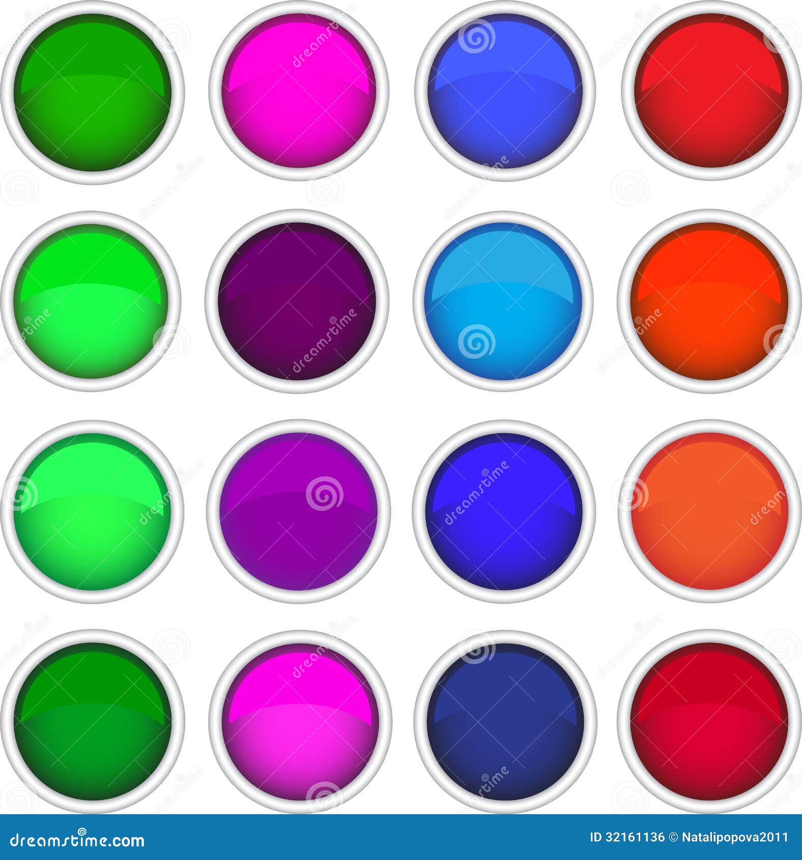 Set of colored icons stock illustration. Illustration of push - 32161136