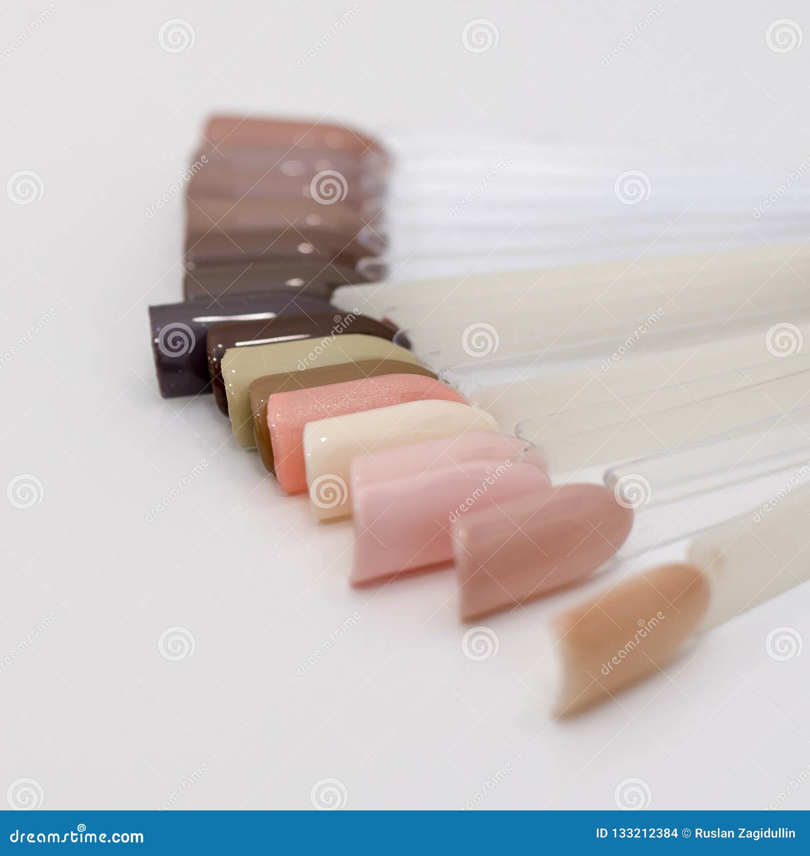 Set of Colored Nail Patterns on White Background Stock Photo - Image of ...