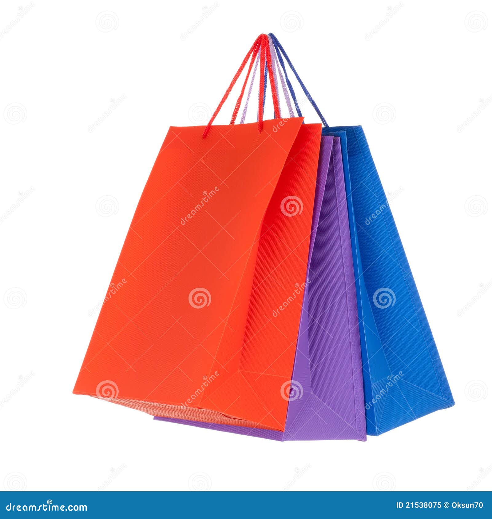 Set of Colored Paper Shopping Bags Stock Image - Image of market, blue ...