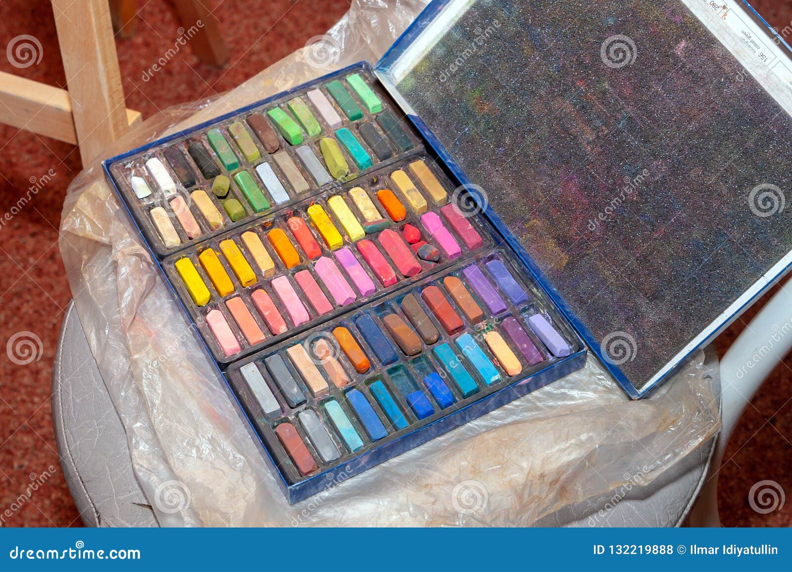 Set of Colored Pastel Crayons for Drawing Stock Photo - Image of ...