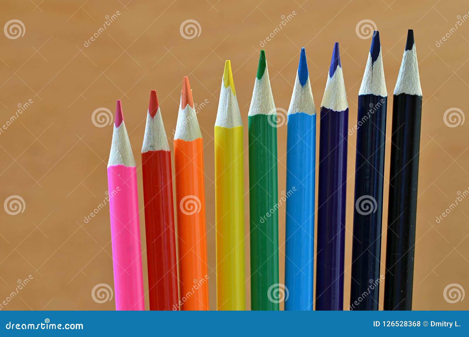 Set of colored pencils stock photo. Image of clour, colorful - 126528368