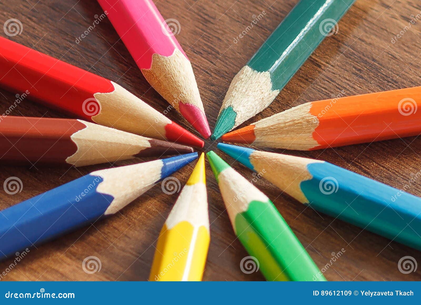 Set of Colored Pencils in the Star Shape Stock Image - Image of core ...