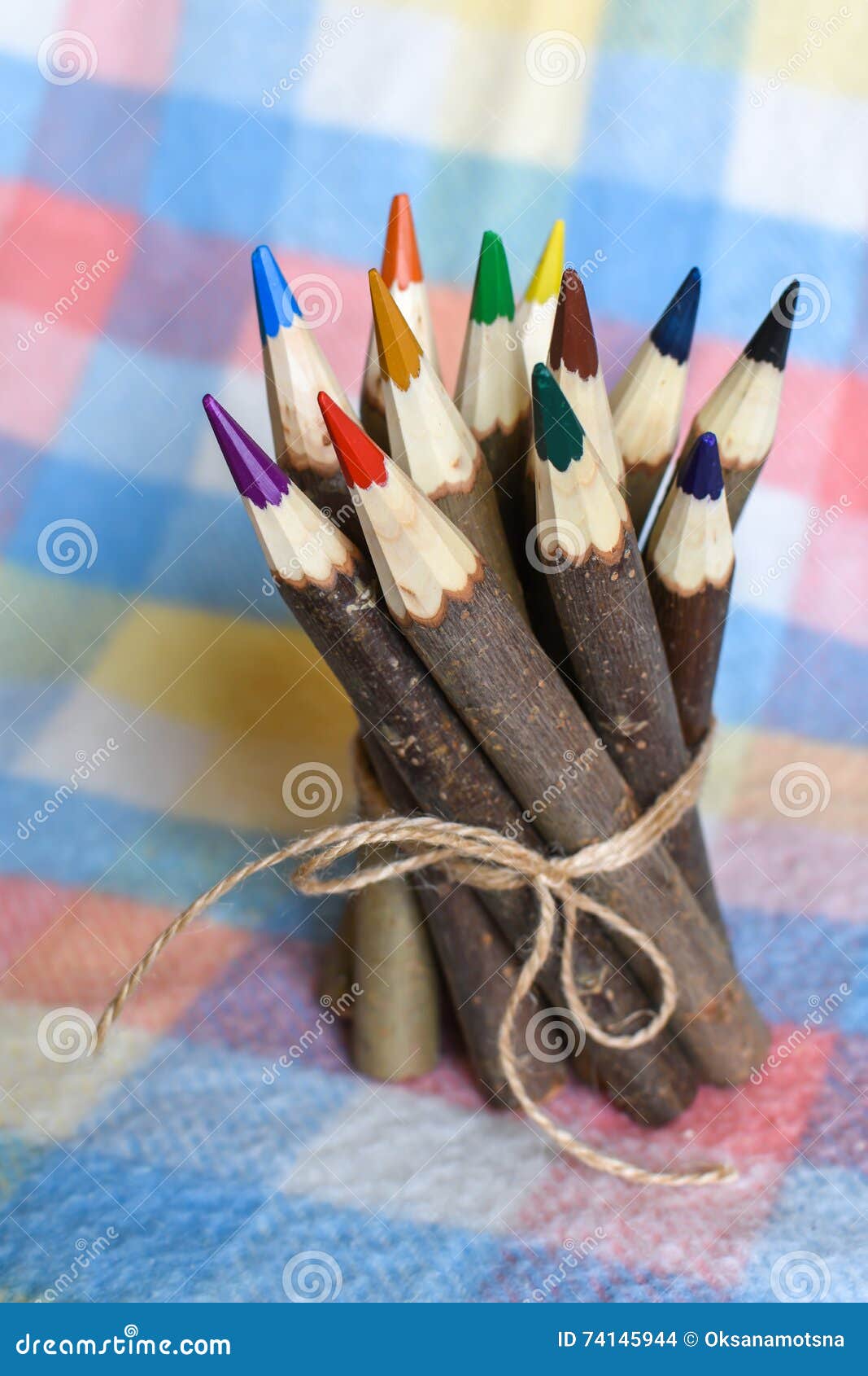 Set of colored pencils stock photo. Image of yellow, bright - 74145944