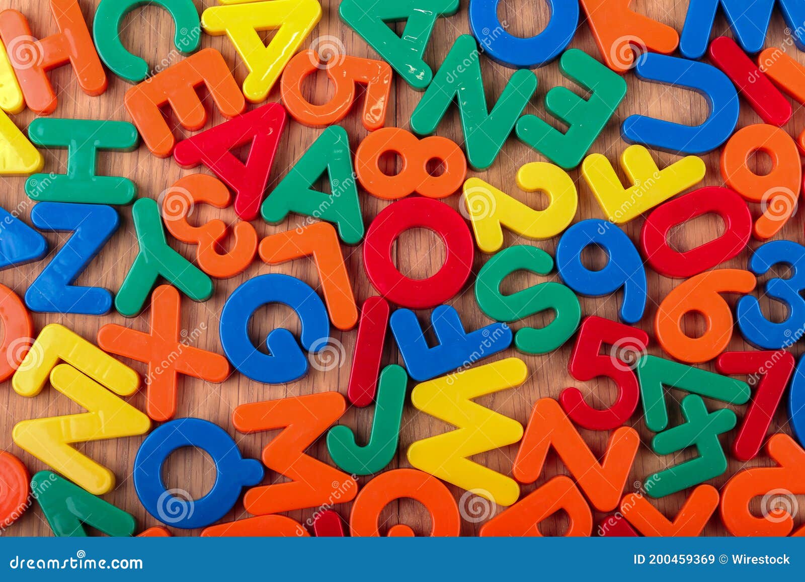 Set of Colored Plastic Letters and Numbers Stock Image - Image of ...