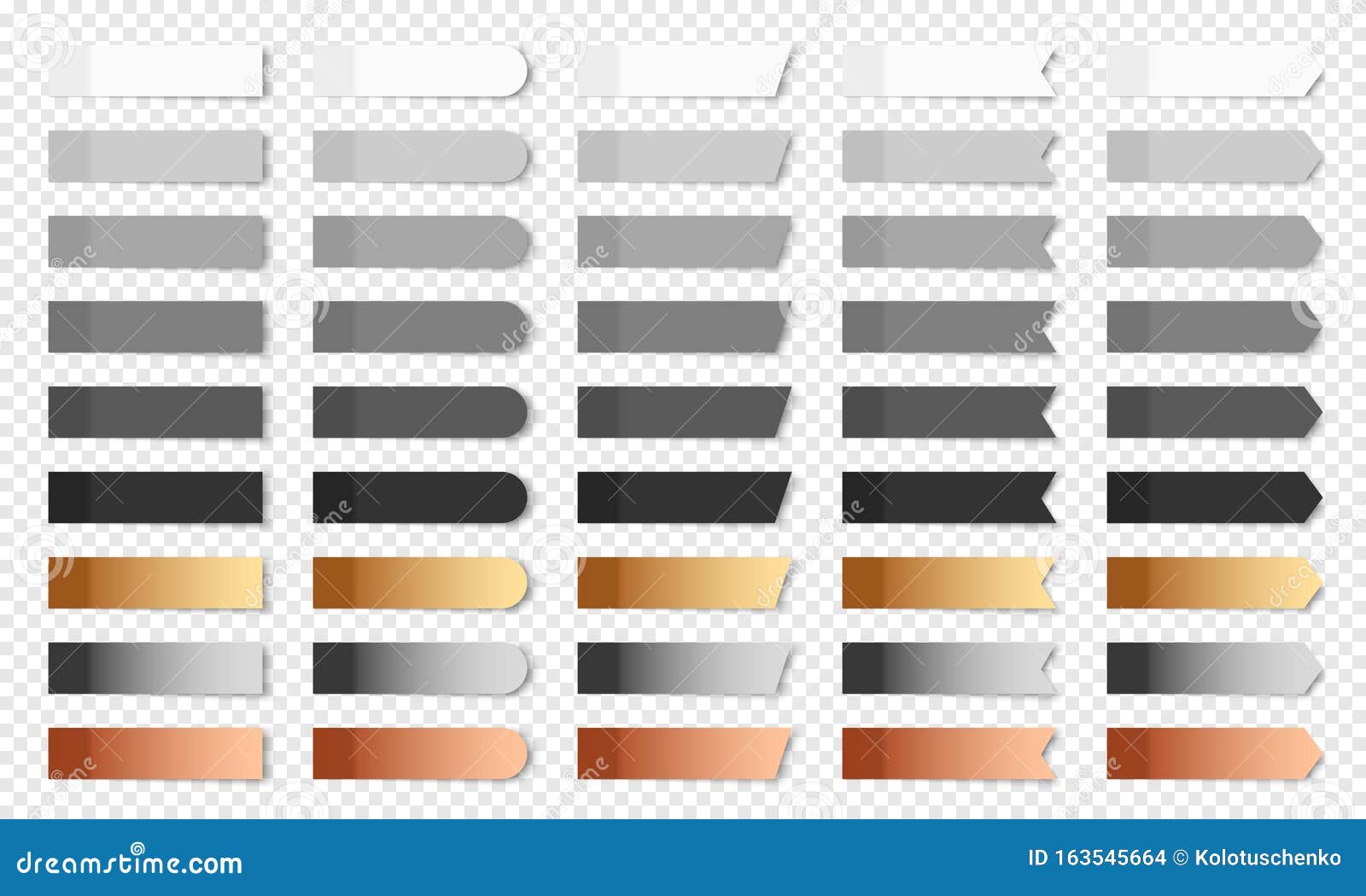 Set of Colored Realistic Sticky Notes Isolated Stock Vector ...