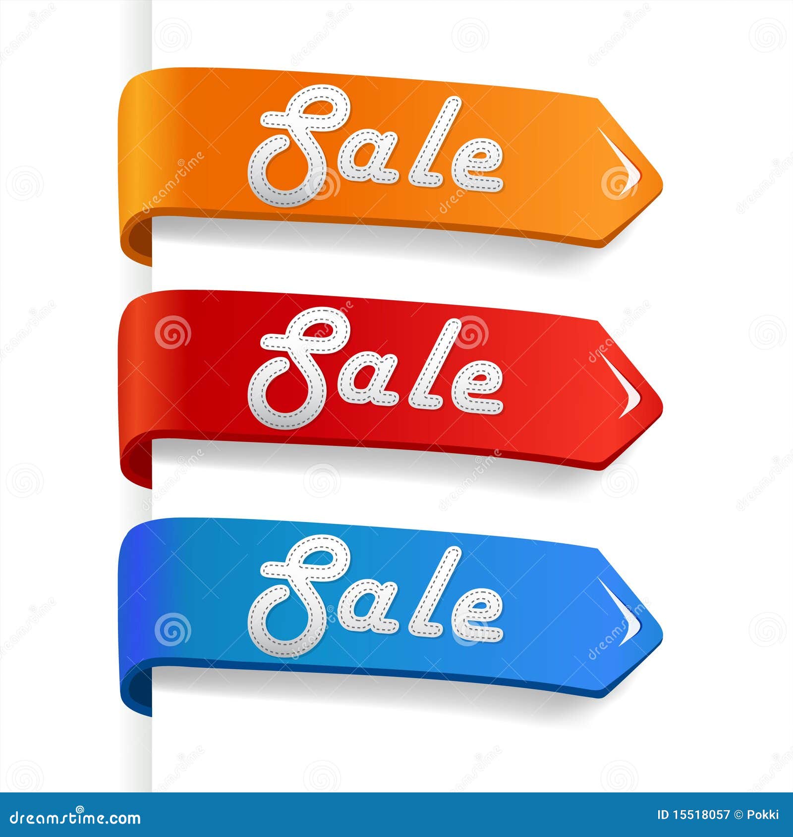 Set of colored sale arrows stock vector. Illustration of arrow - 15518057