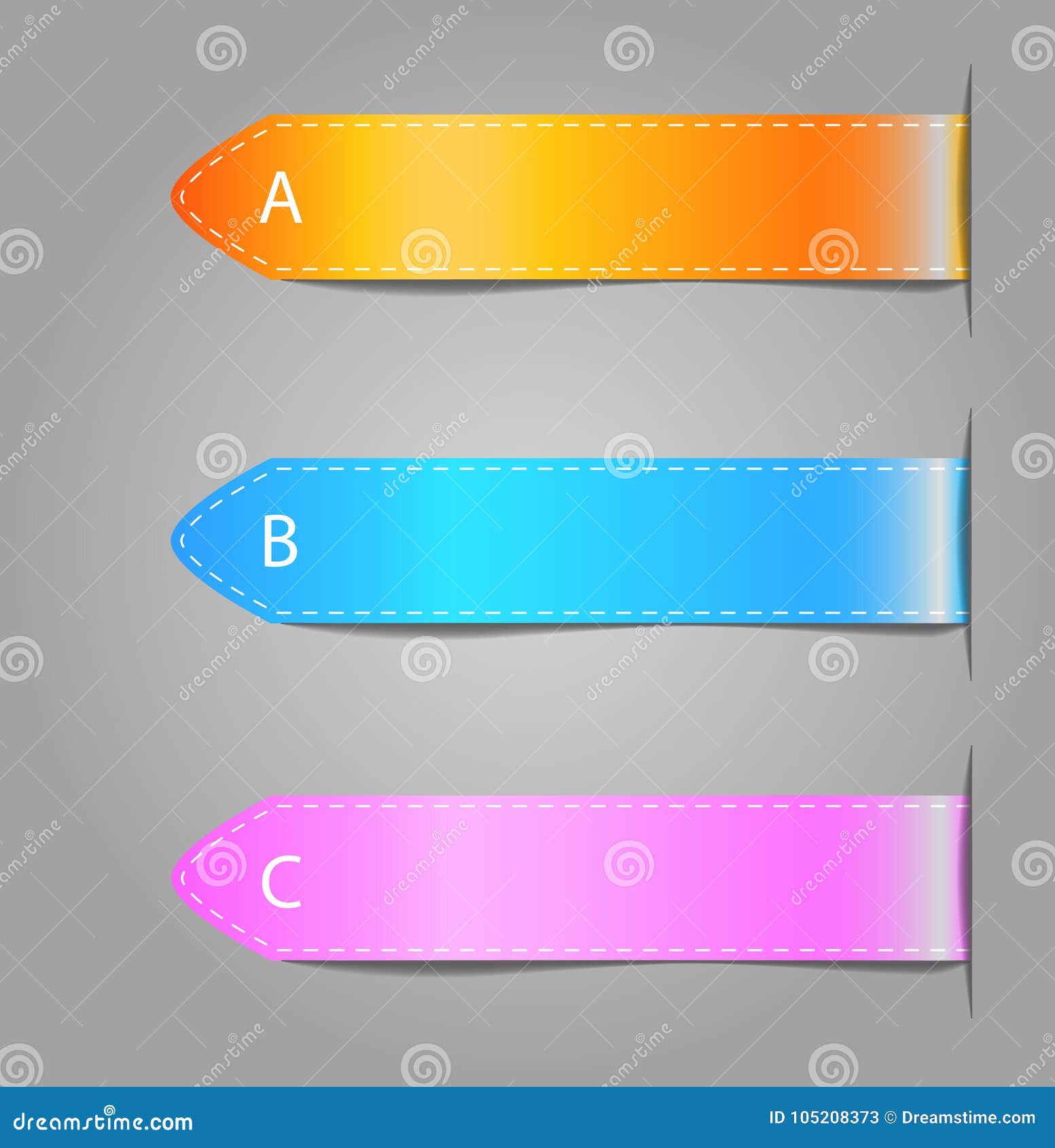 A Set of Colorful Bookmarks Stock Vector - Illustration of color, paper ...