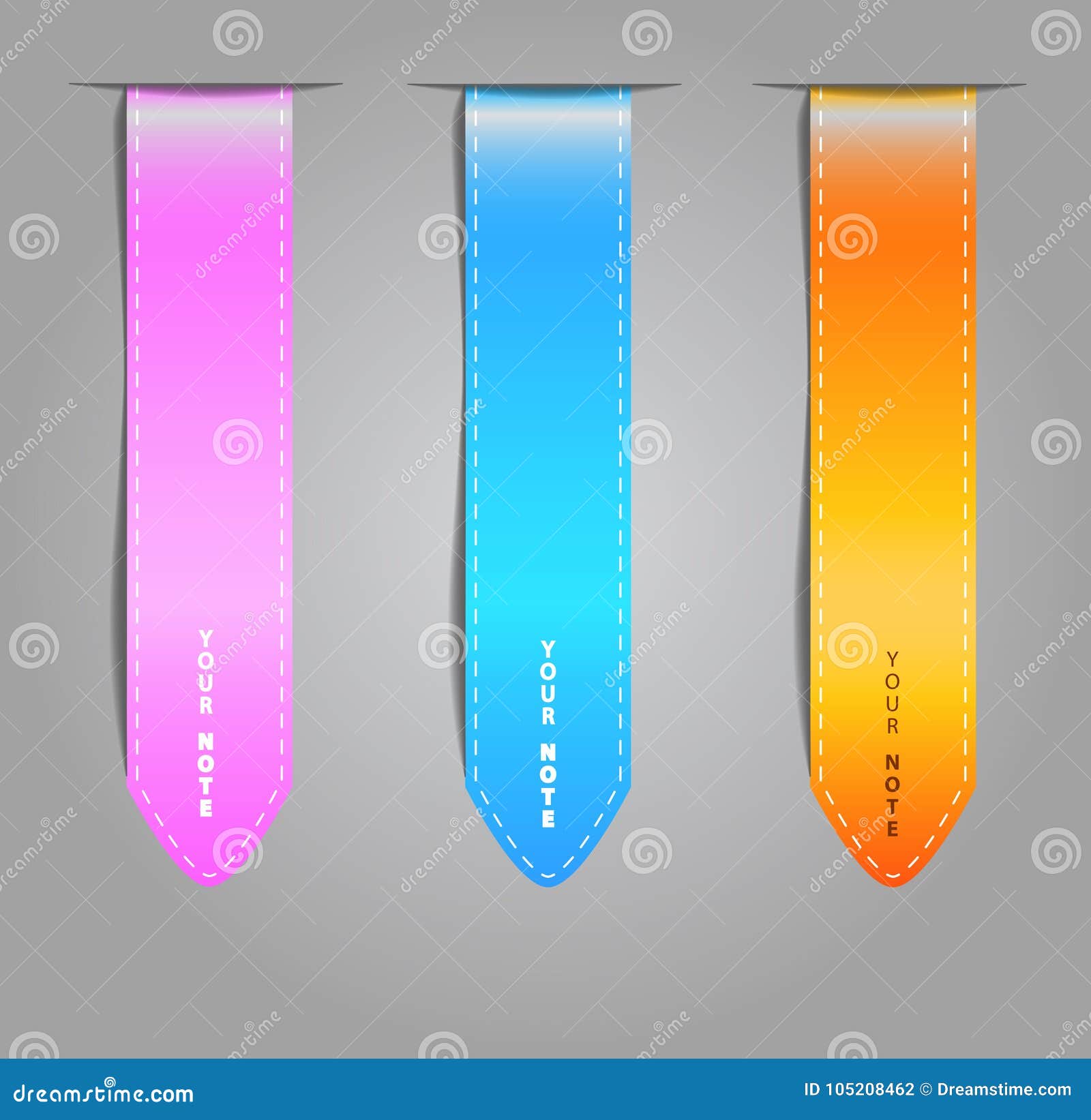 A Set of Colorful Bookmarks Stock Vector - Illustration of bookmark ...