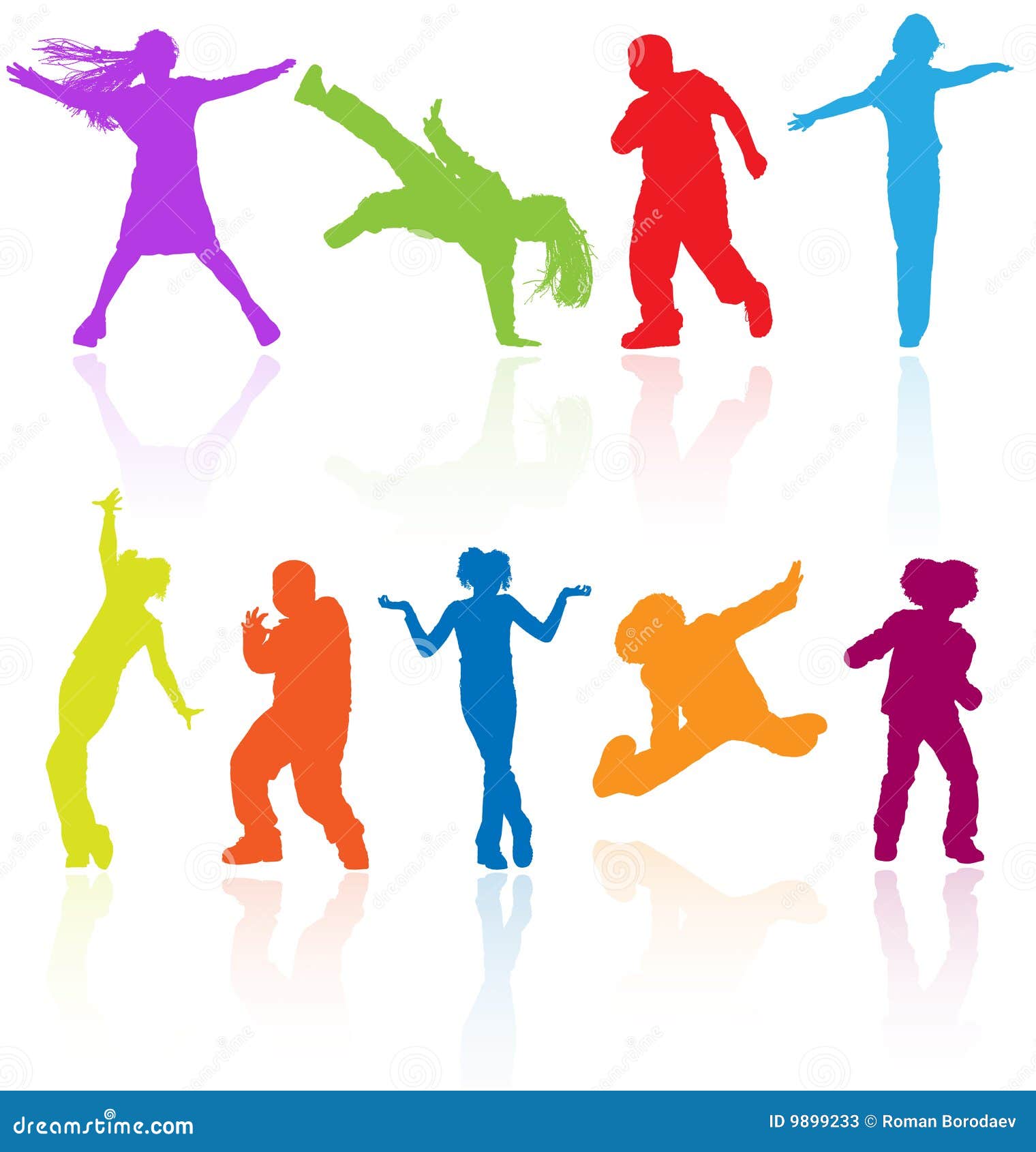 Jumping Kids Jump Silhouettes Silhouette Child Kid Vector Sport Dancing ...