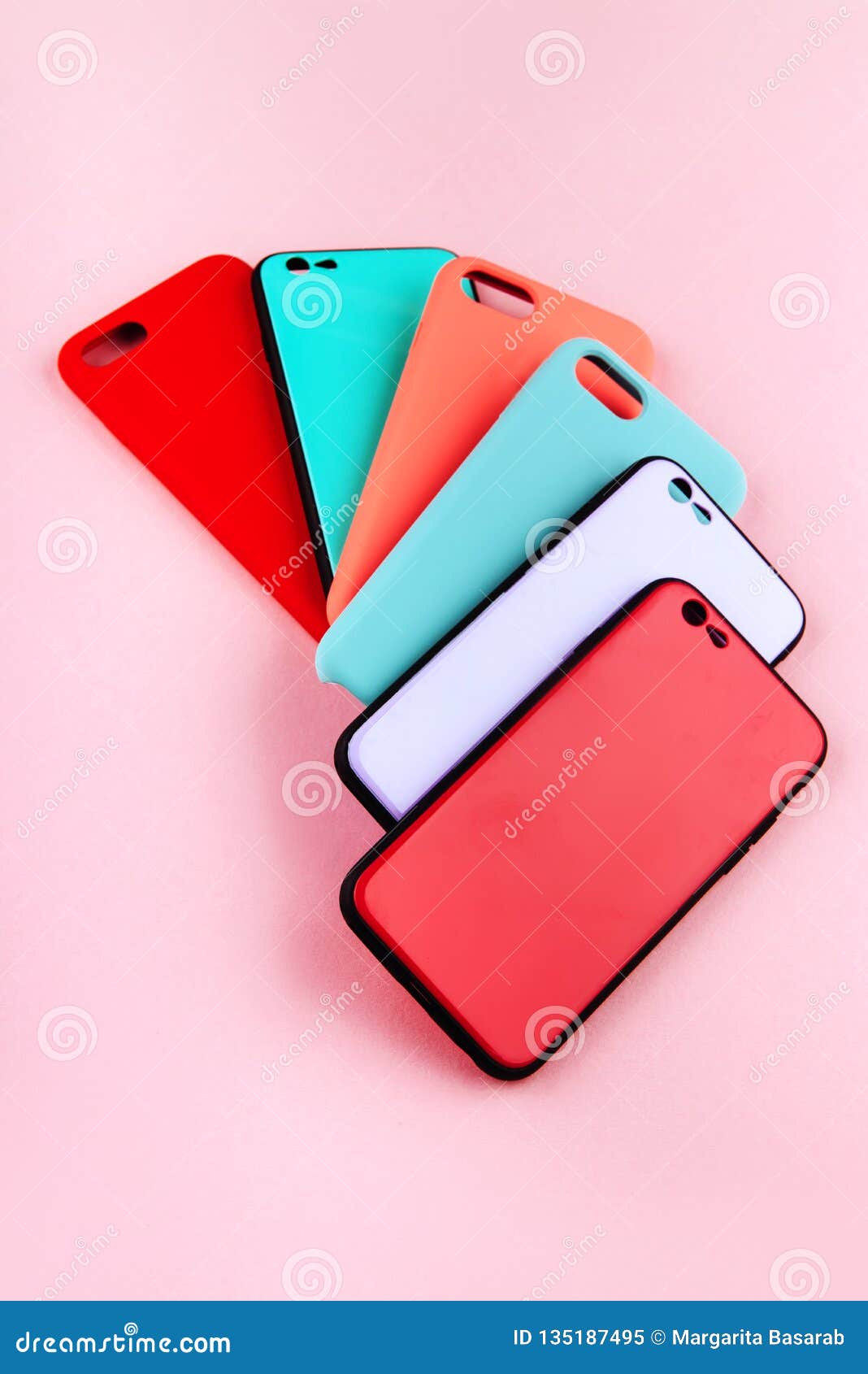 Set of Colored Silicone Covers for Smart Phone Stock Image - Image of ...