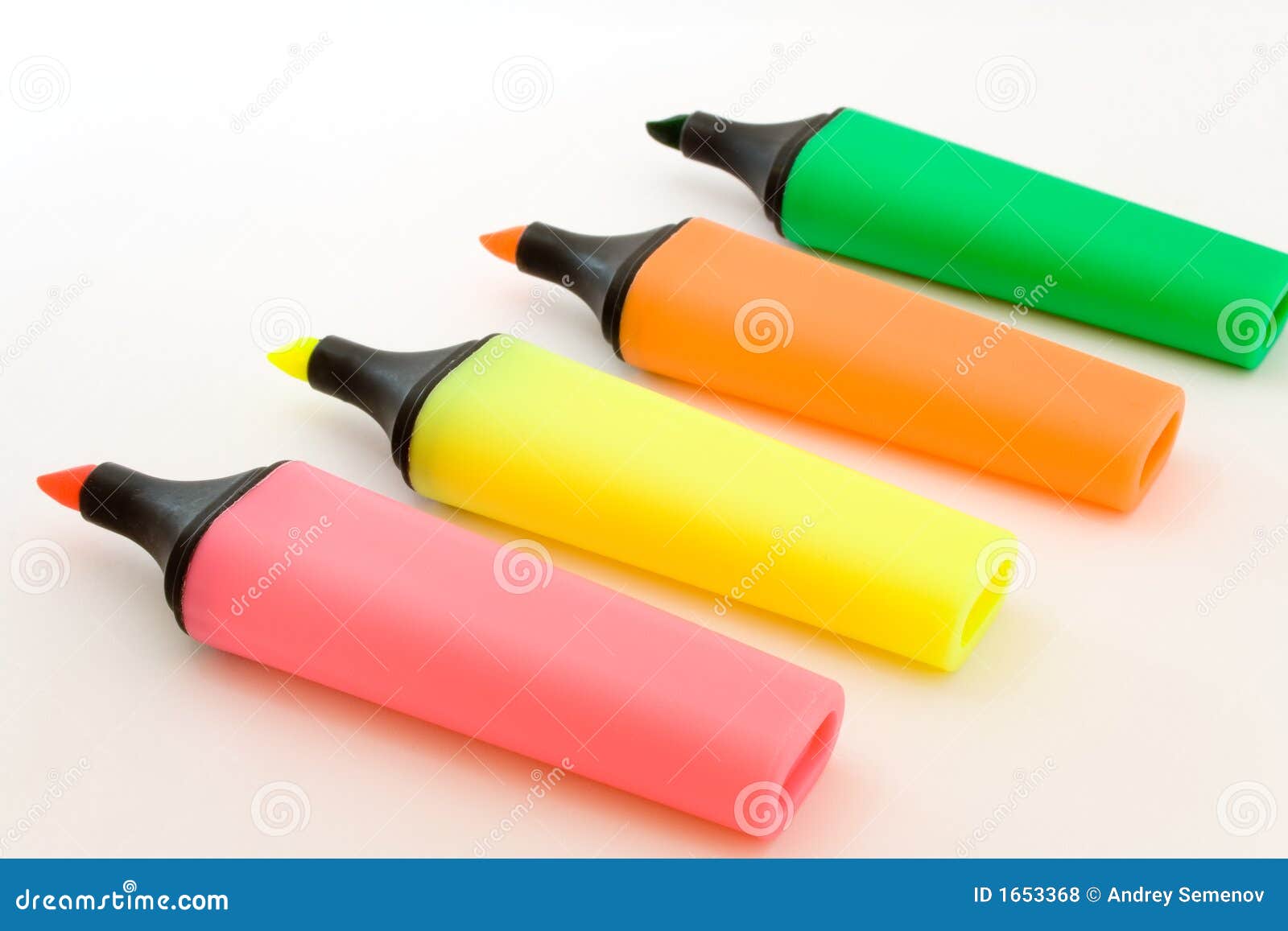 Set of Colored Soft-tip Pens Stock Photo - Image of drawing, color: 1653368