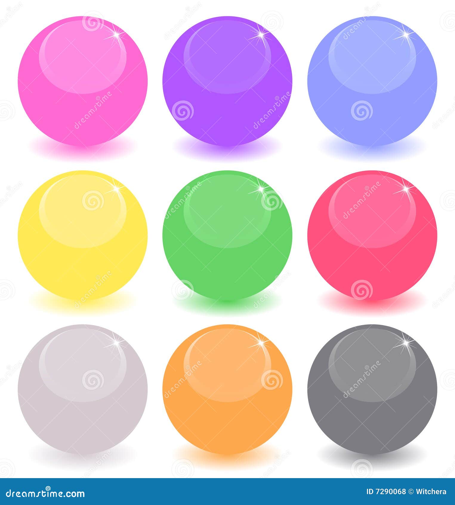 Set of colored spheres stock illustration. Illustration of abstract ...