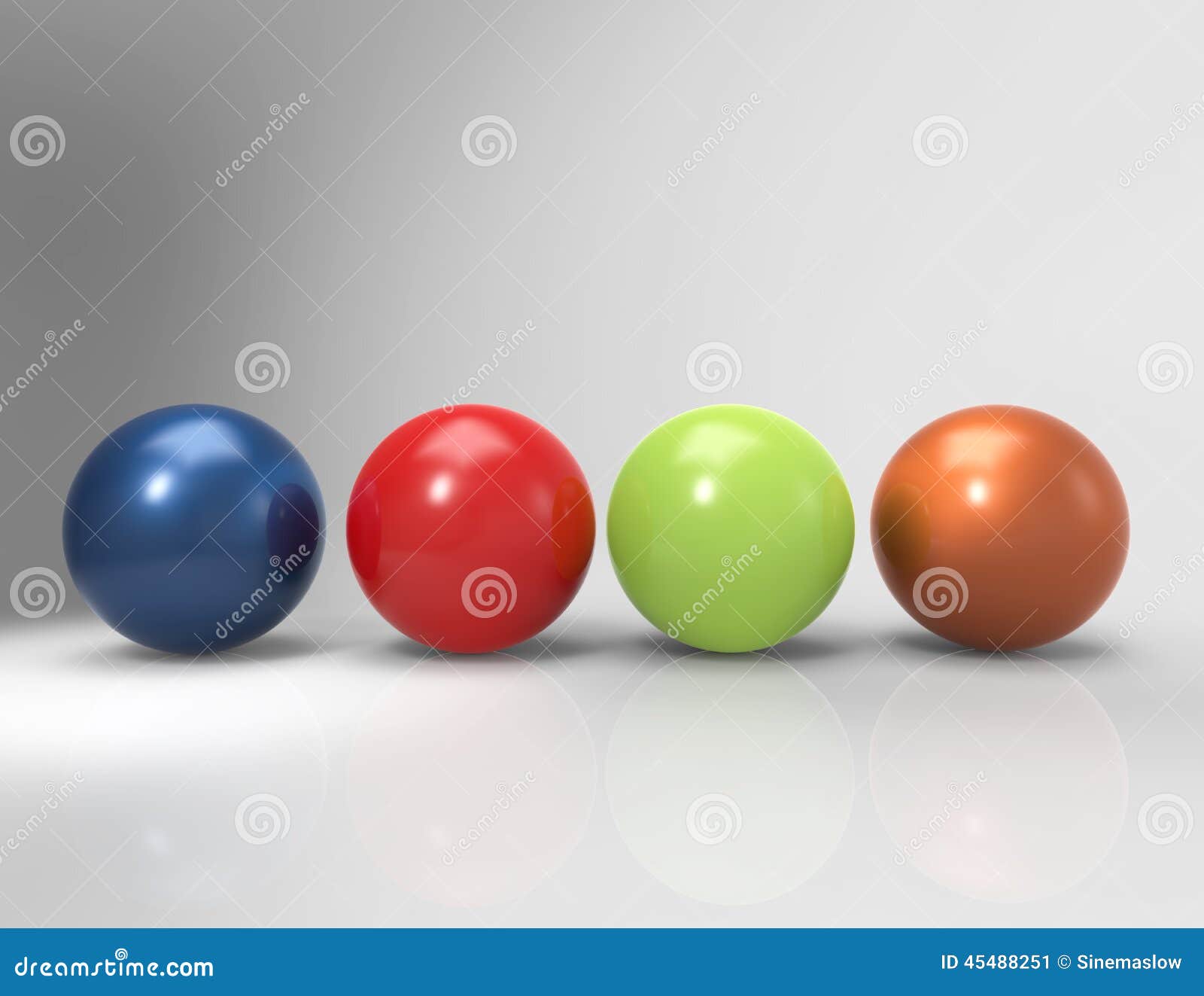 Set of colored spheres stock illustration. Illustration of smooth ...