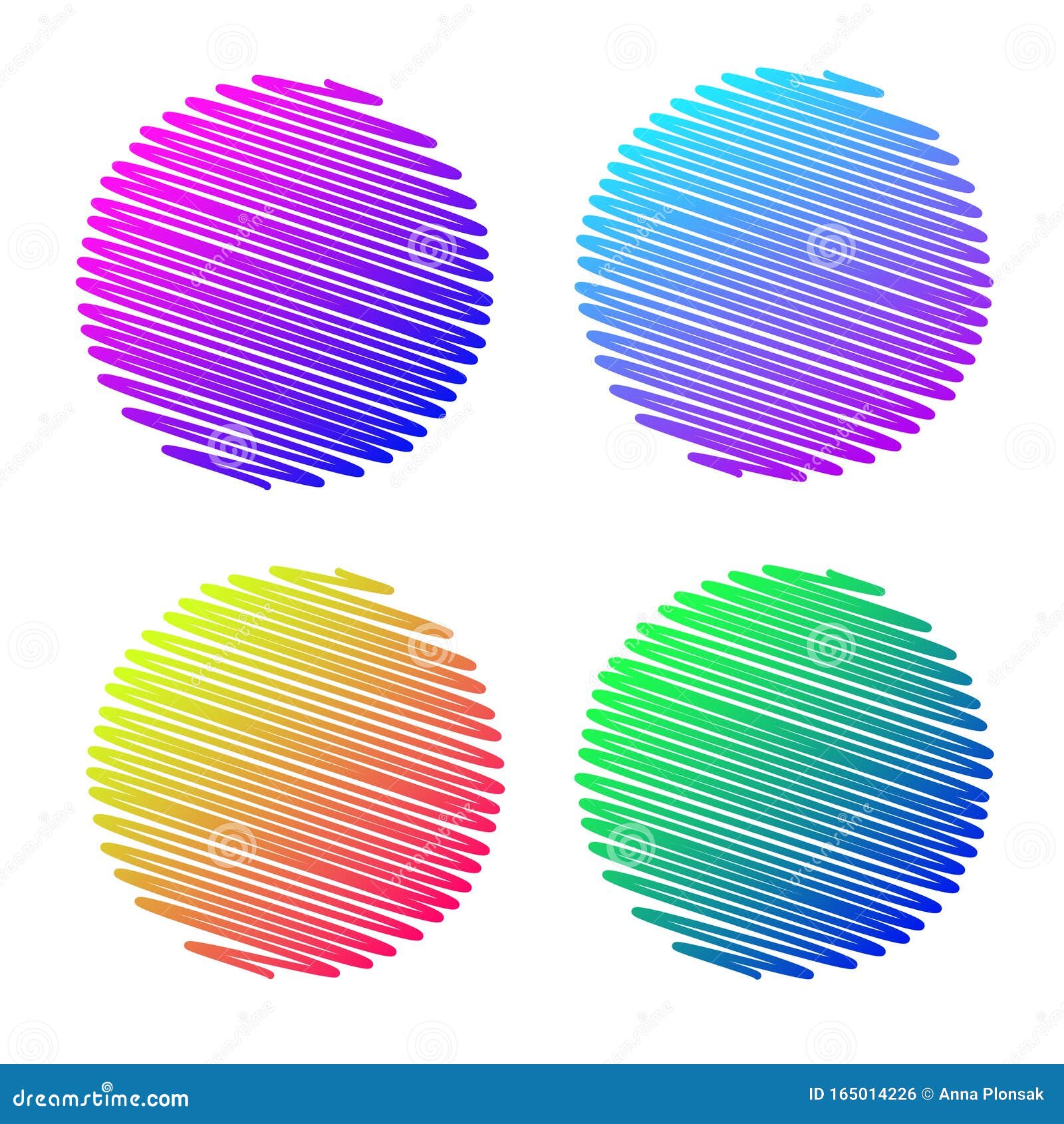 Set of Colored Spots. Circular Colored Banners. Vector Illustration ...