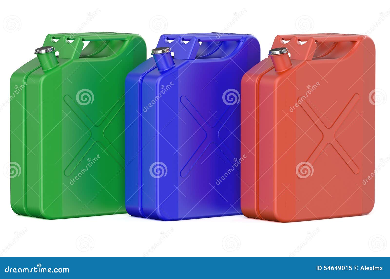 Set of Colored Steel Jerrycans Stock Illustration - Illustration of ...