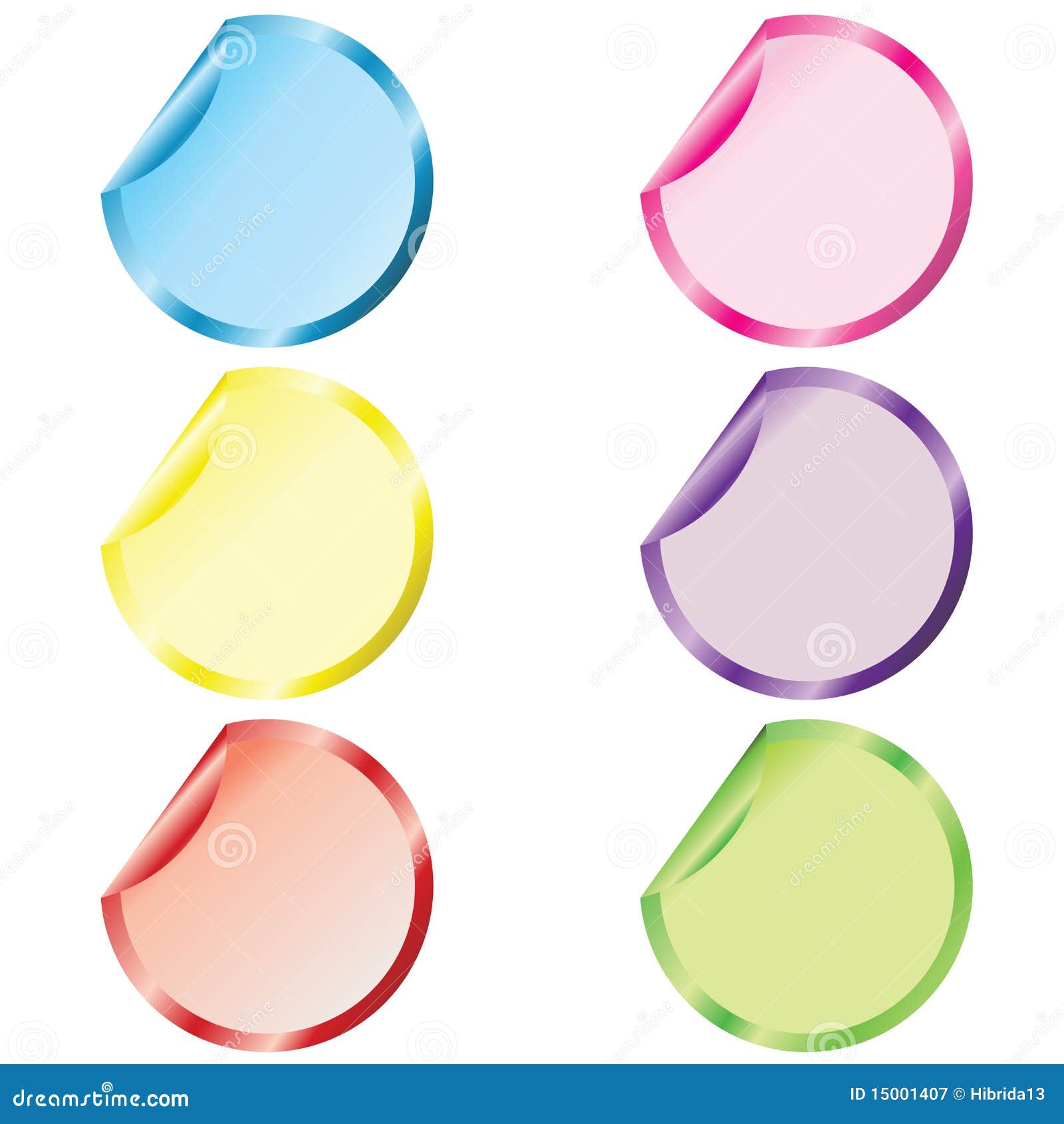 Set of colored stickers stock illustration. Illustration of sale - 15001407