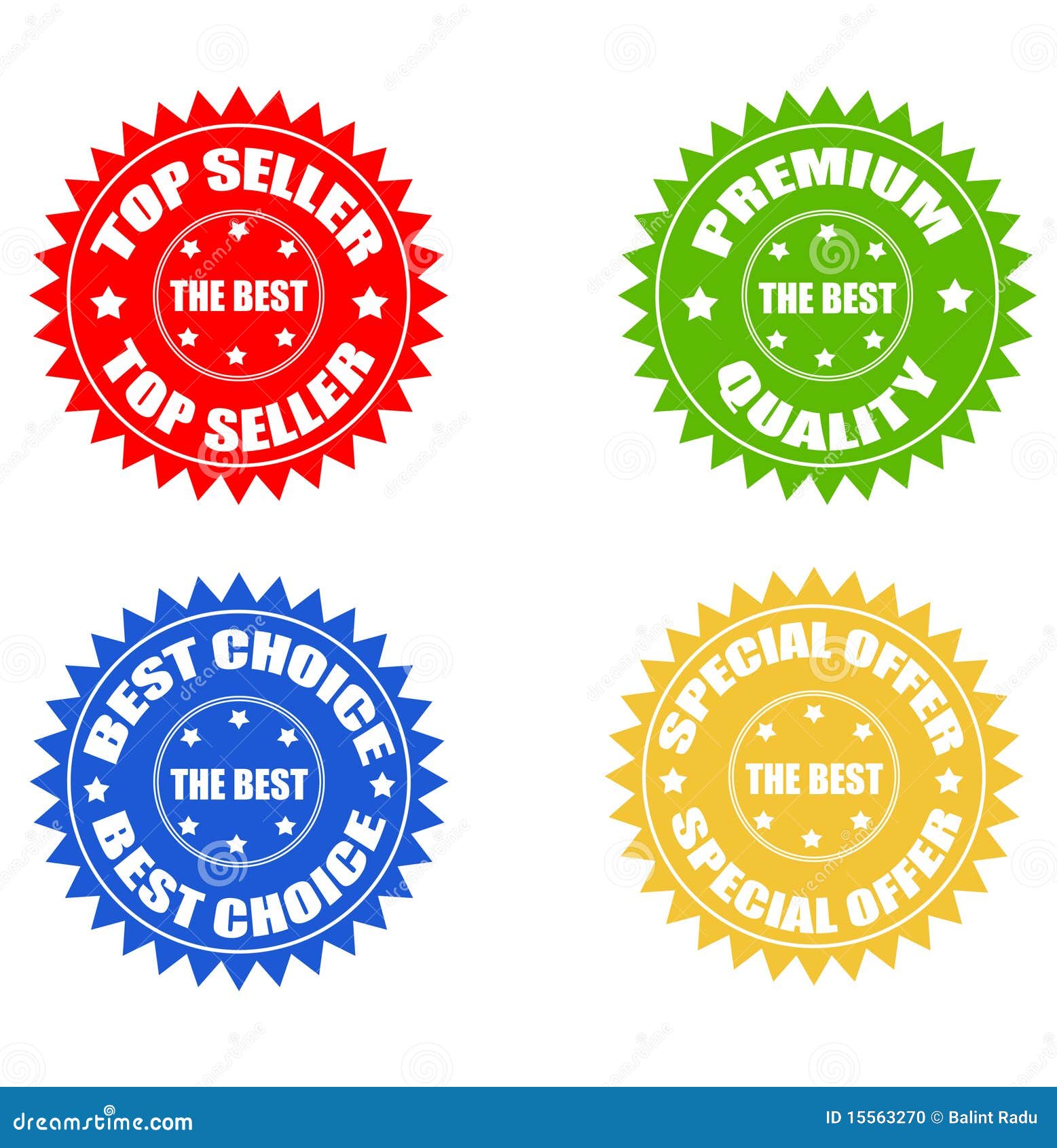 Set of colored stickers stock illustration. Illustration of ...