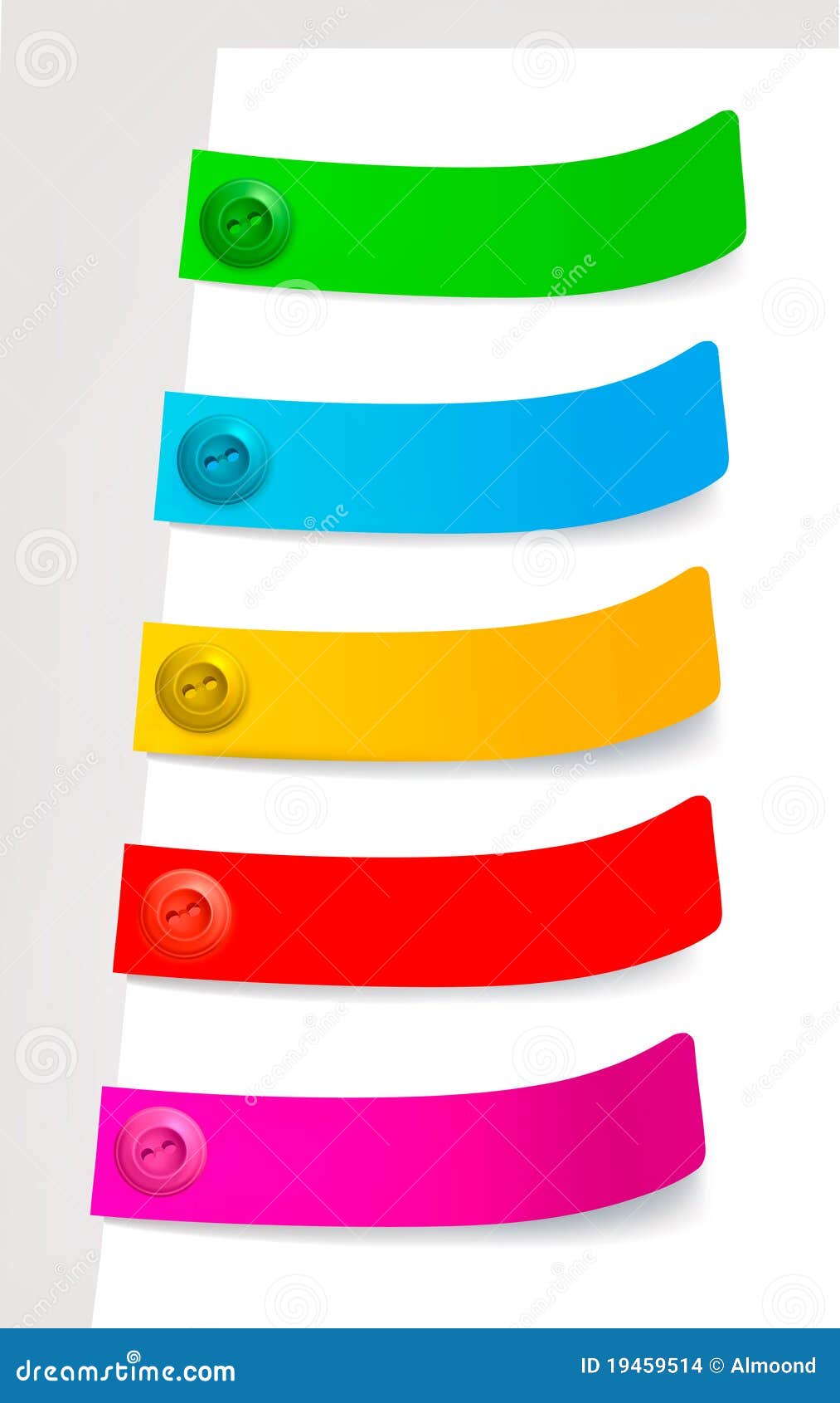 Set with colored stickers. stock vector. Illustration of color - 19459514