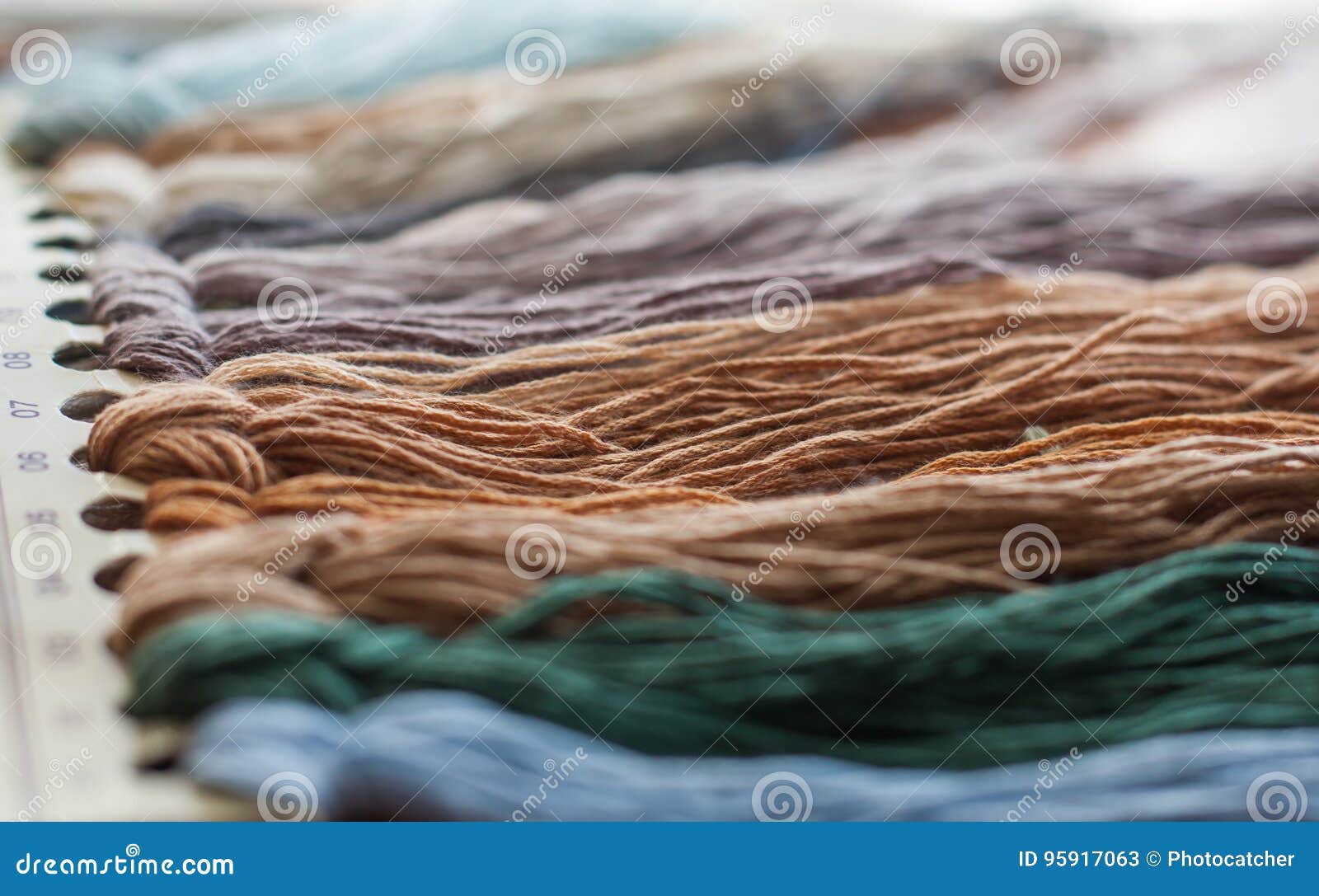 Set of colored threads stock image. Image of abstract - 95917063