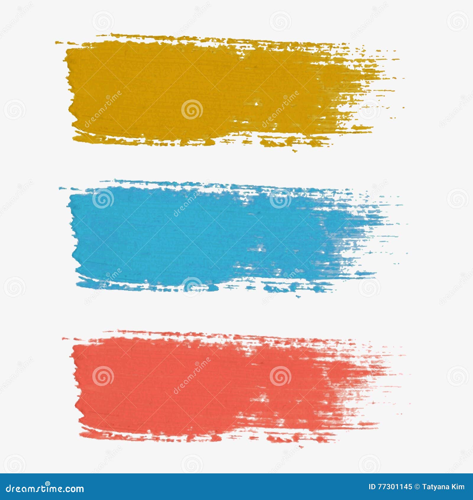 Set of Colored Vector Paint-splatter. Stock Vector - Illustration of ...
