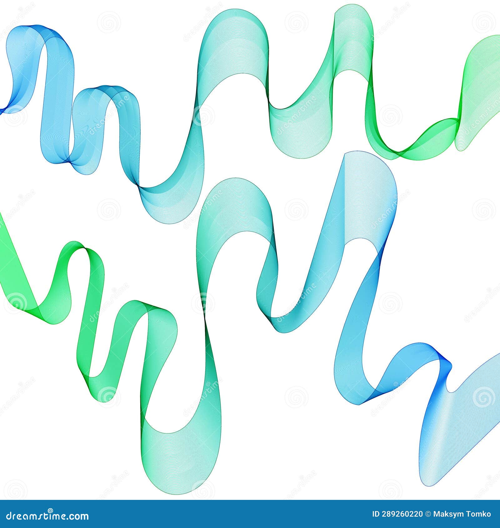Set of Colored Waves. Red, Blue and Green Wave Pattern. Eps 10 Stock ...