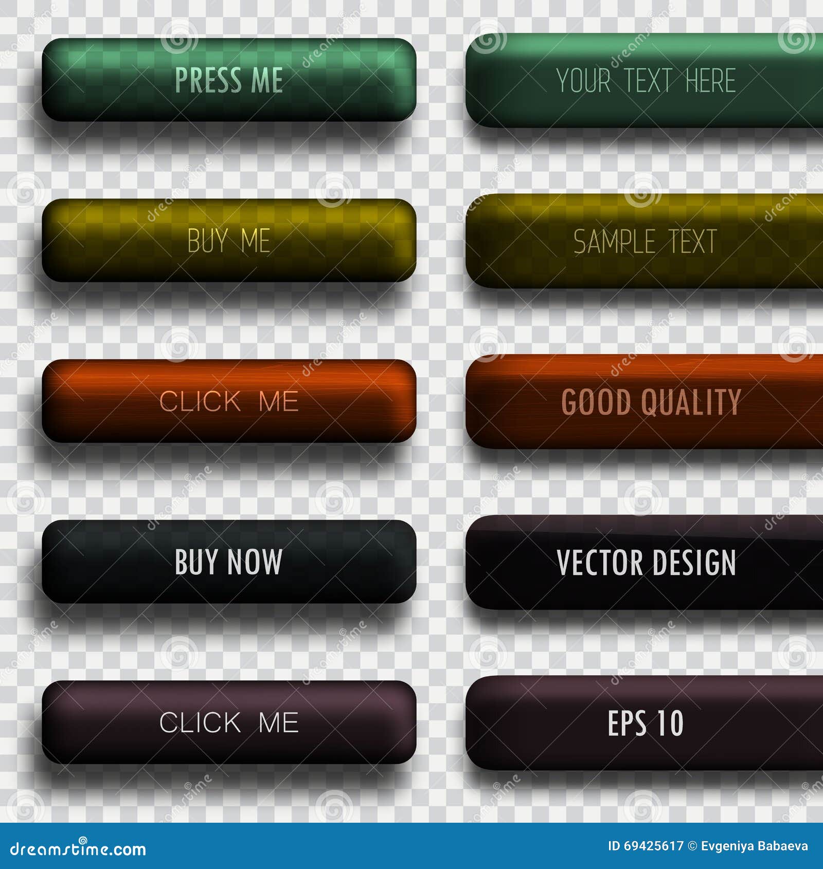 Set of Colored Web Buttons and Tags. Stock Vector - Illustration of ...