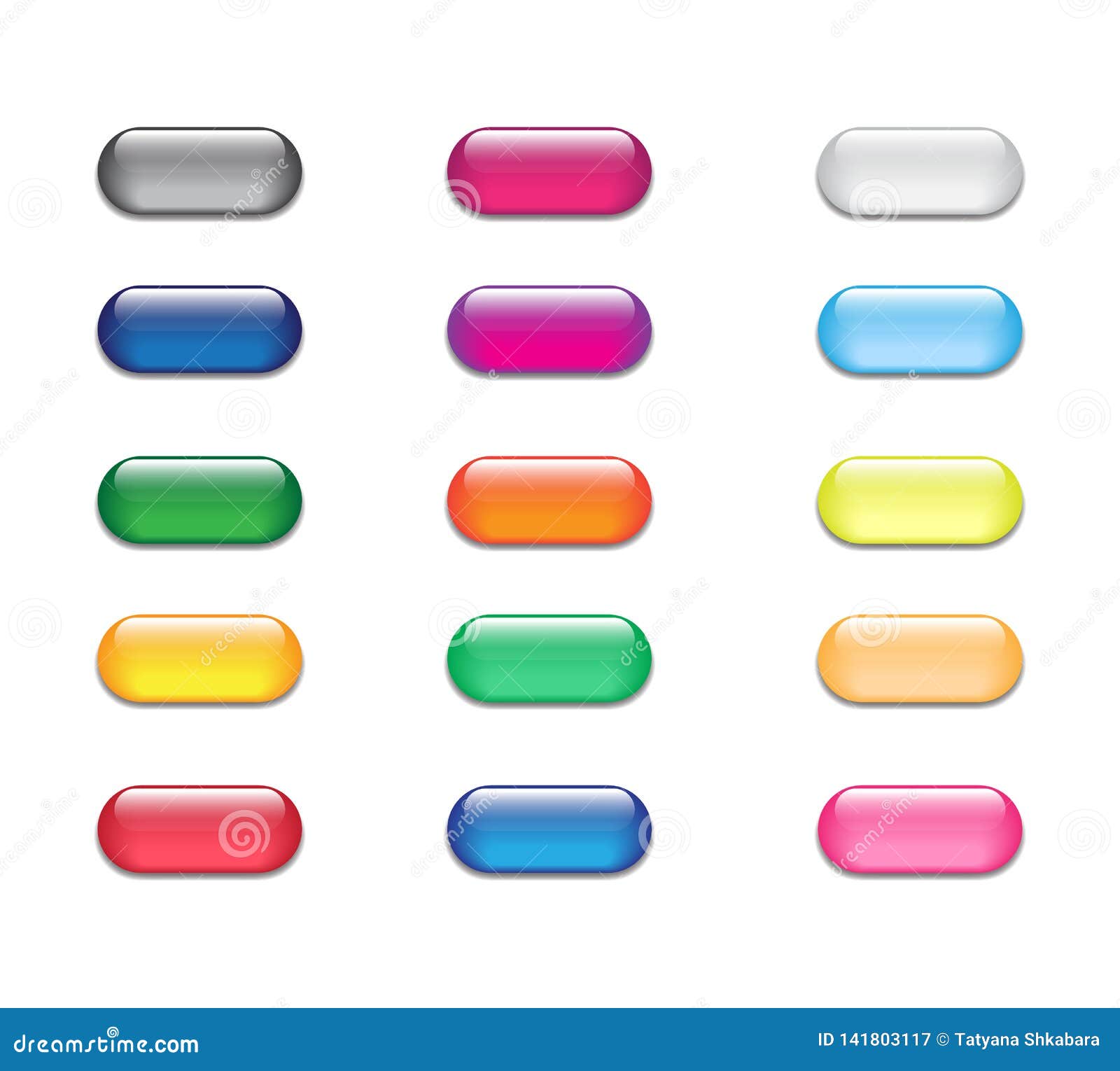 Web glass buttons stock vector. Illustration of pink - 141803117