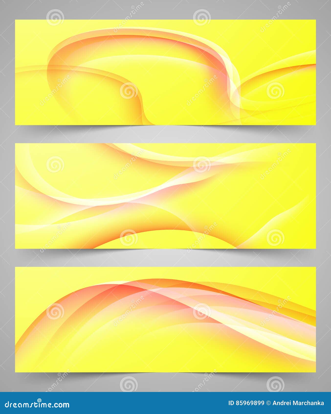 Set of Colorful Abstract Banners with Lines. Stock Vector ...