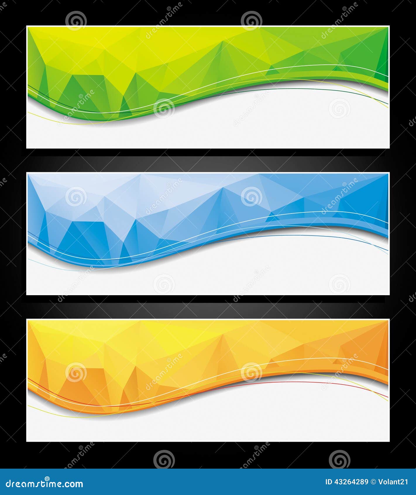 Set of Colorful Abstract Banners. Stock Vector - Illustration of ...