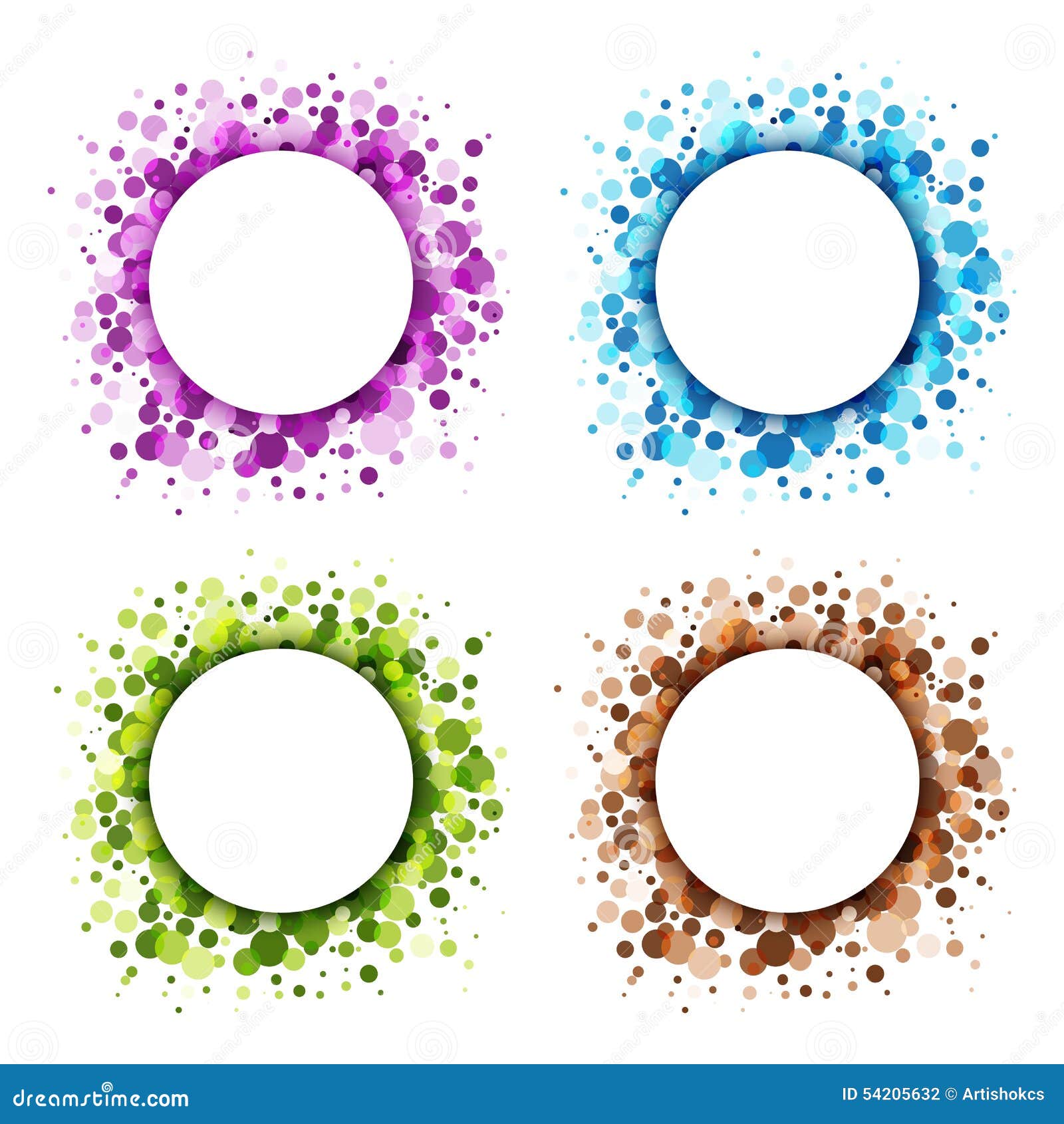 Set of Colorful Abstract Circles. Stock Vector - Illustration of ...