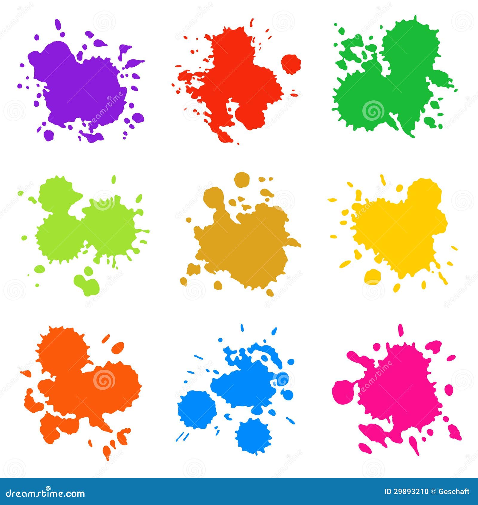 Set of Colorful Abstract Drops Stock Vector - Illustration of backdrop ...