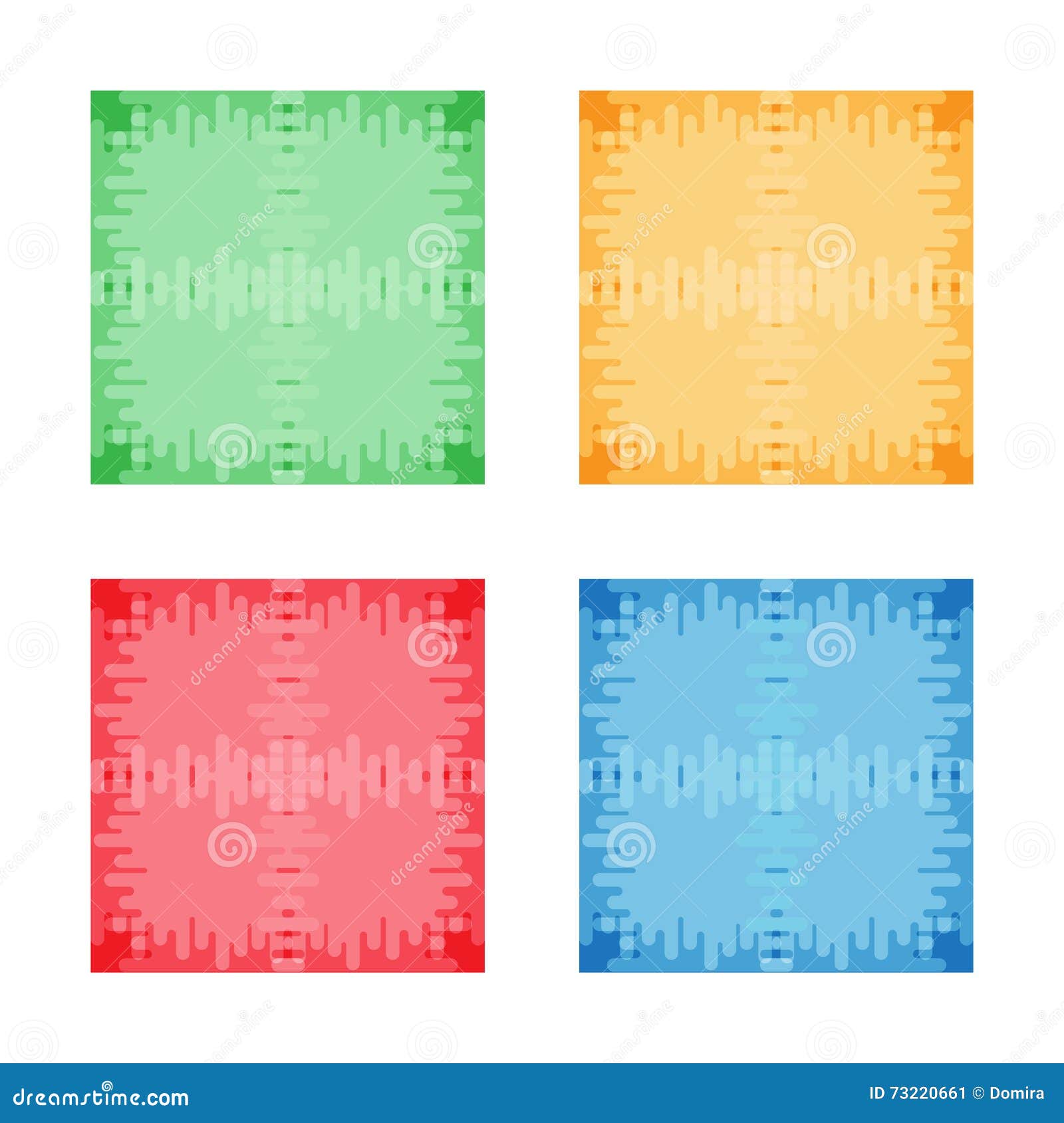 Square Banners With 3D Abstract Background With Green Paper Cut Waves ...