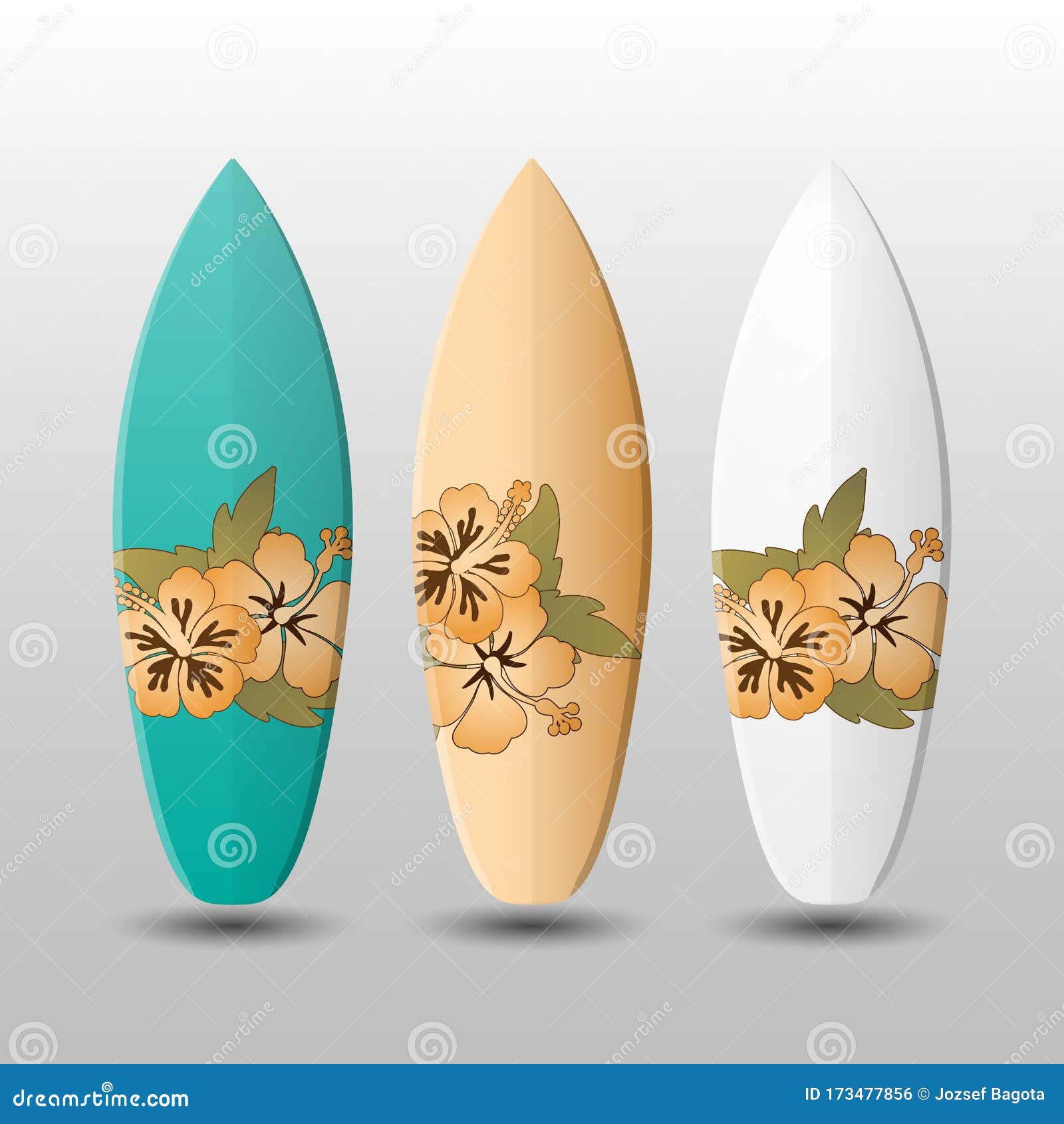 Surf Board Longboard Shape. Vector | CartoonDealer.com #80602950