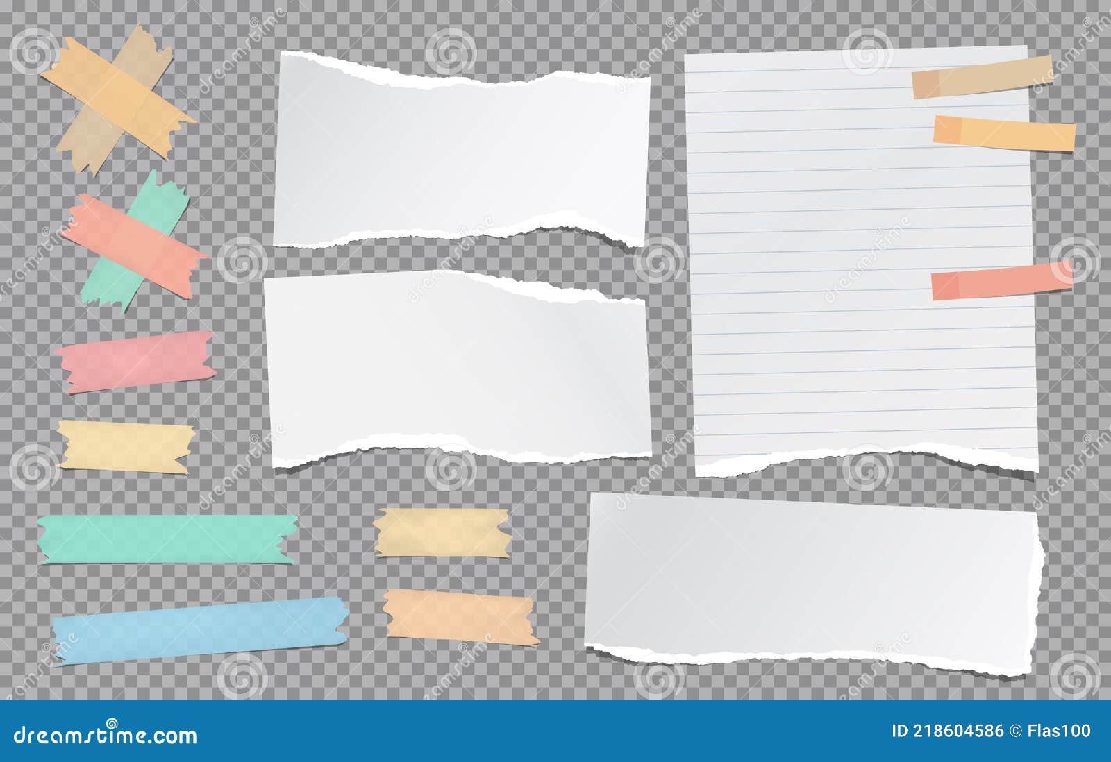 Colorful Adhesive, Sticky, Masking, Duct Tape Strips With Note ...