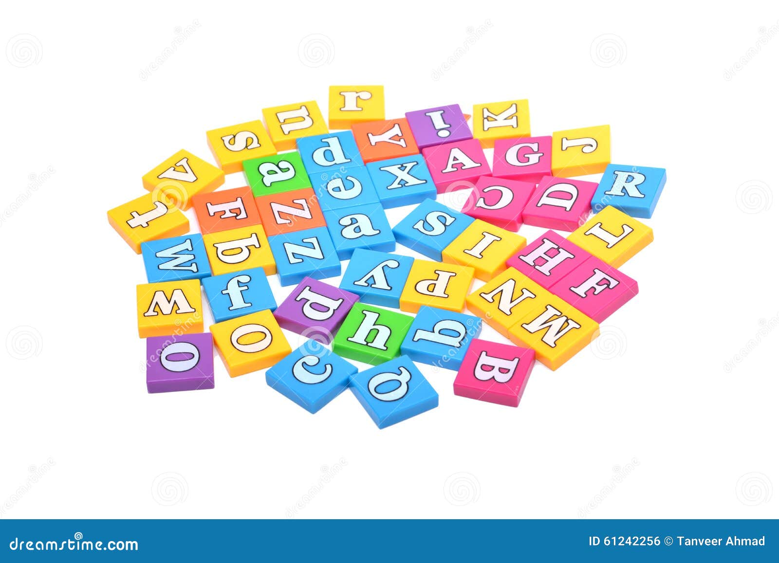 Set of Colorful Alphabets Isolated on White Background Stock Photo ...