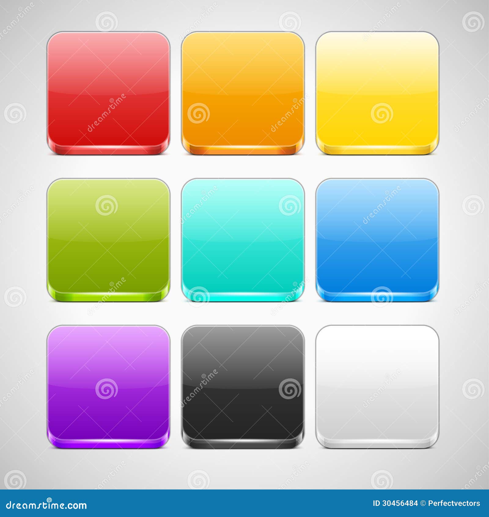 Set of Colorful App Icons Backgrounds Stock Vector - Illustration of ...