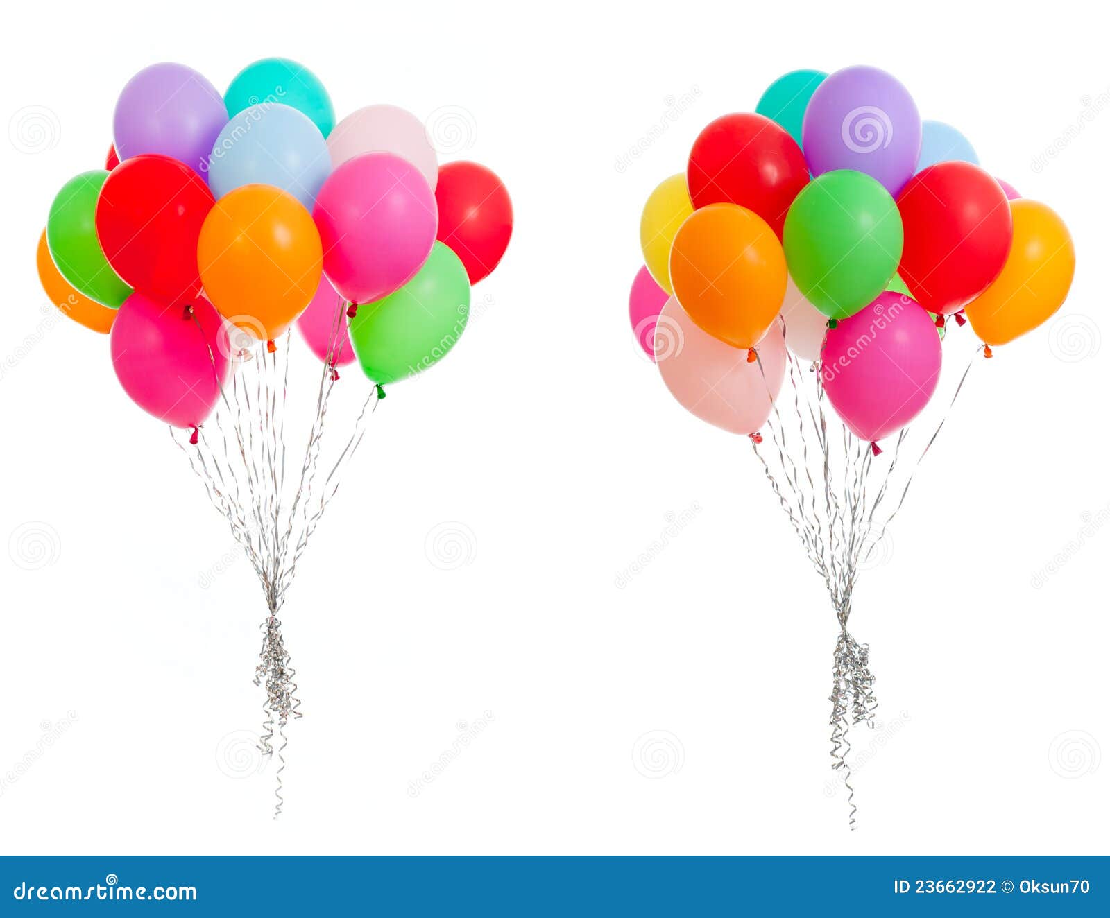 Set of Colorful Balloons Isolated on White Stock Photo - Image of color ...
