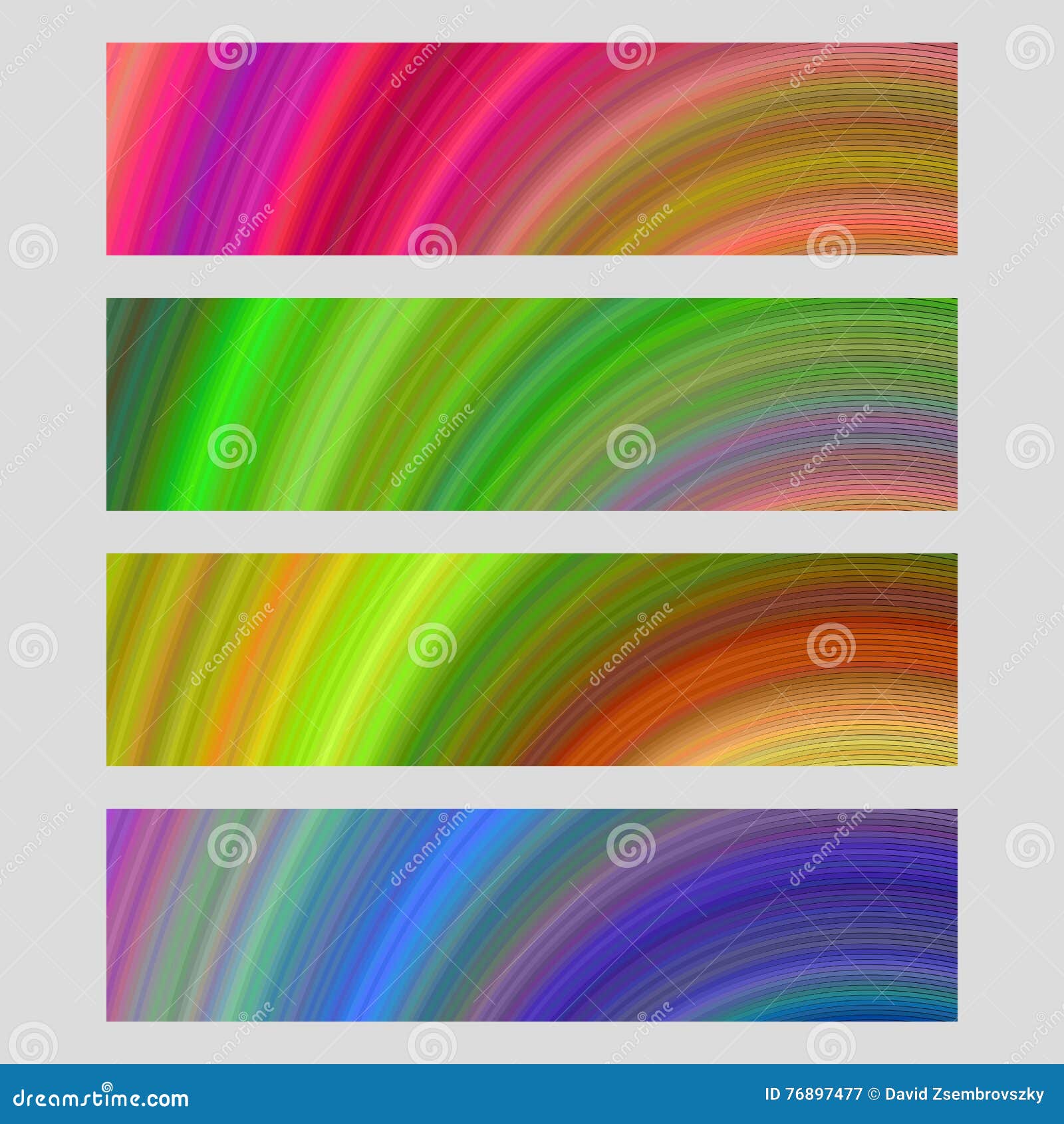 Set of Colorful Banner Backgrounds Stock Vector - Illustration of ...