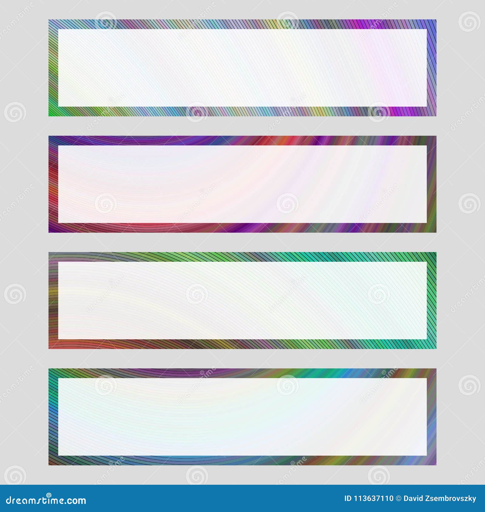 Set of Colorful Banner Frames Stock Vector - Illustration of header ...