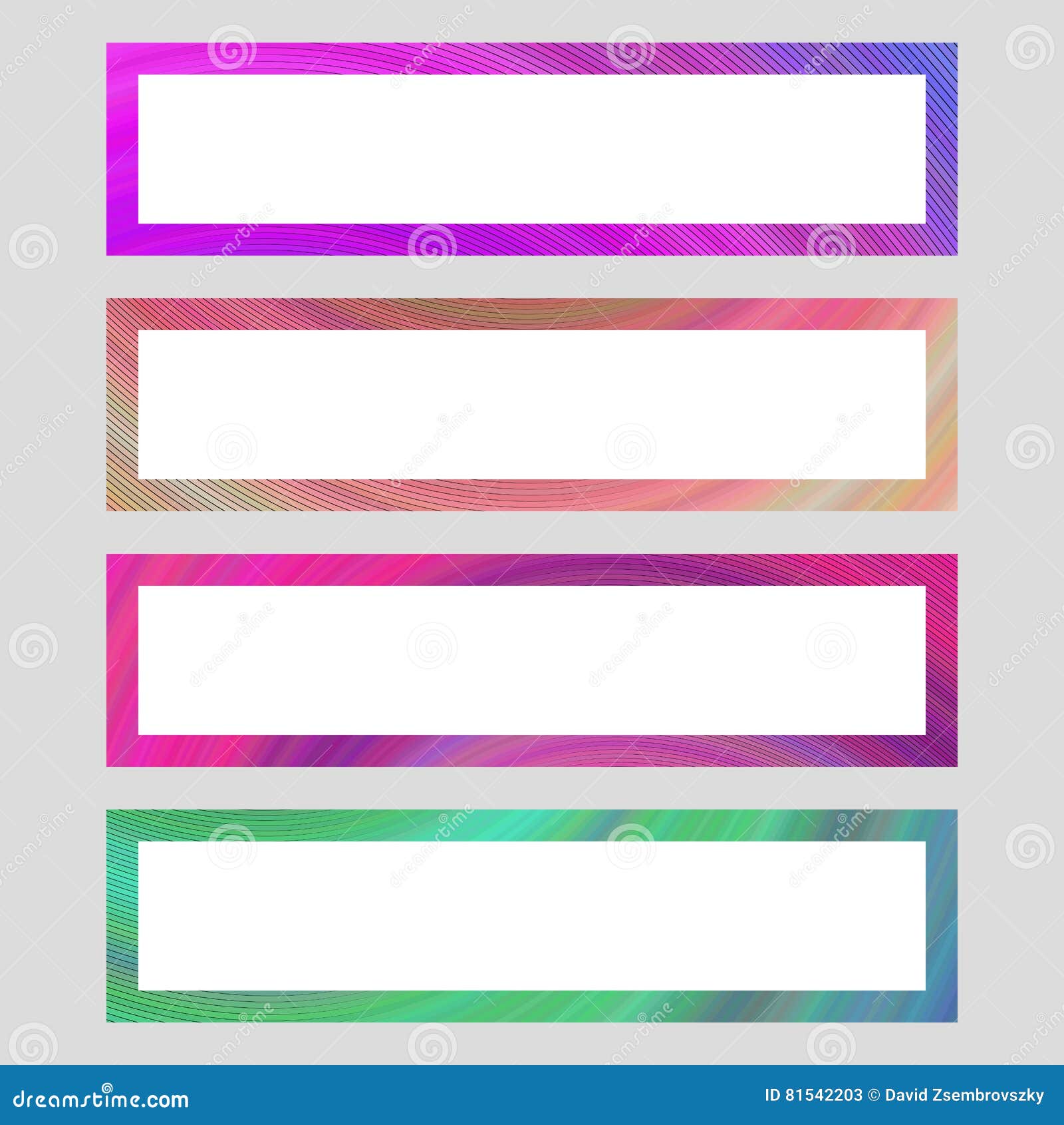 Set of Colorful Banner Frames Stock Vector - Illustration of abstract ...