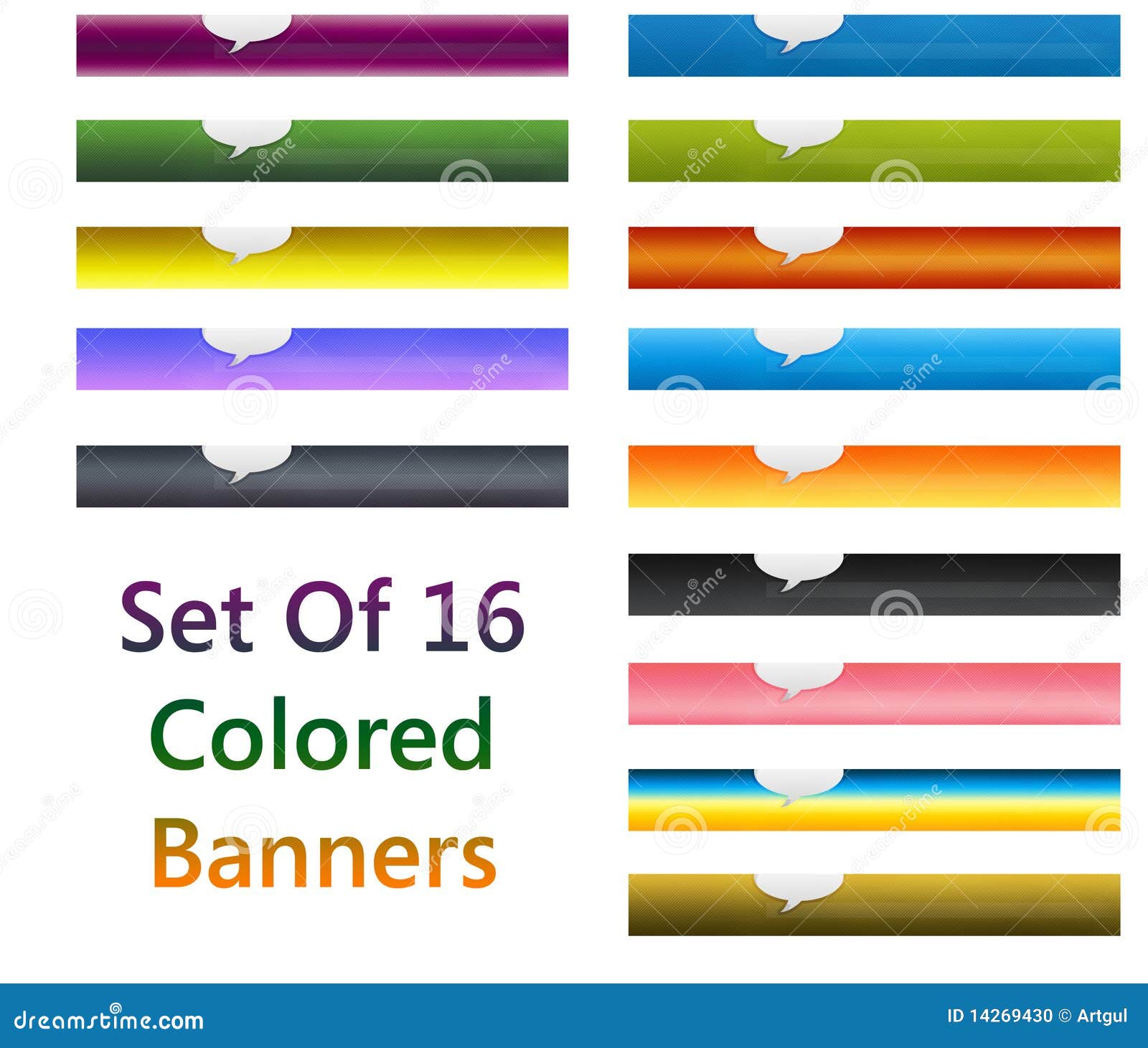 Set of colorful banners stock illustration. Illustration of internet ...