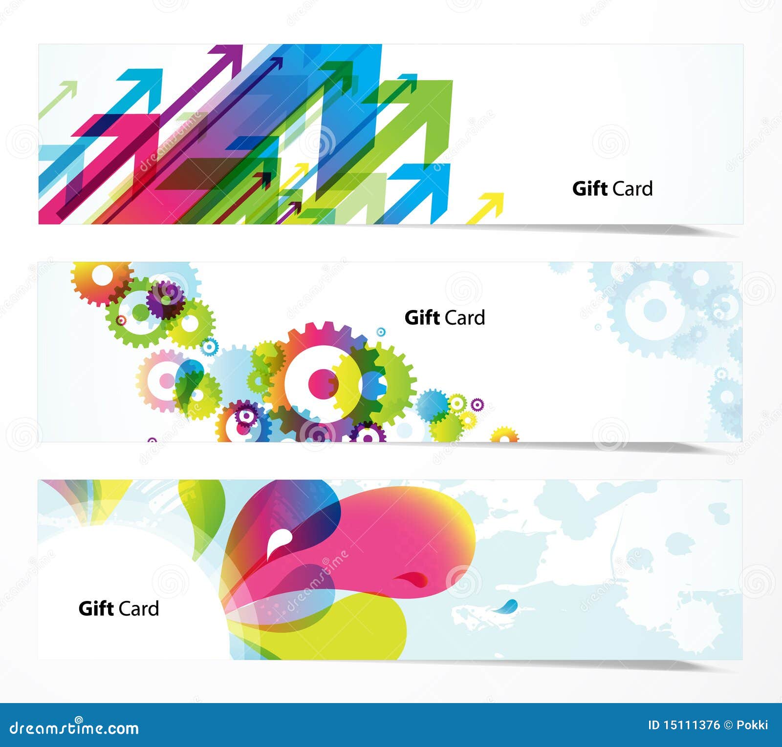 Set of colorful banners. stock vector. Illustration of green - 15111376