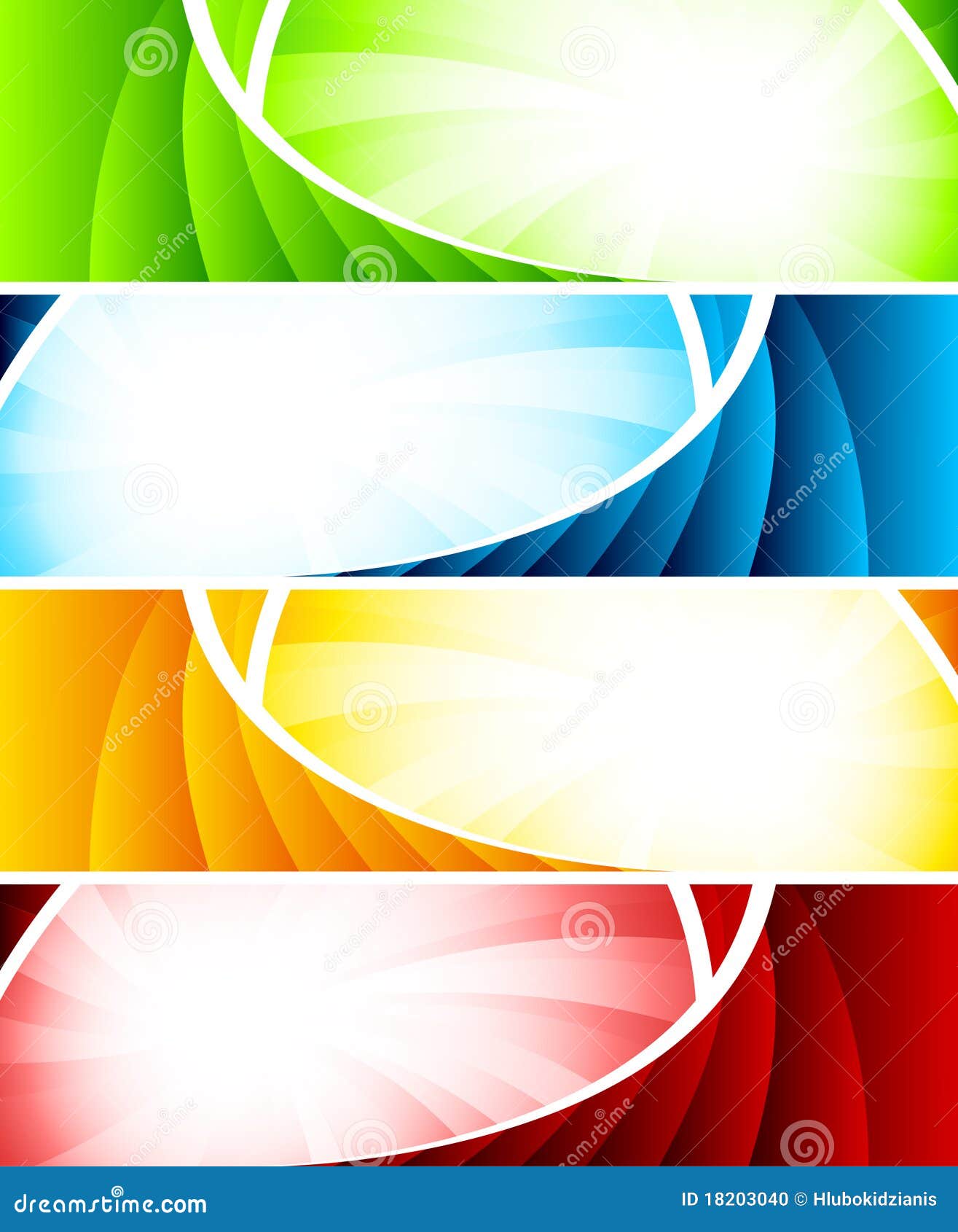 Set of colorful banners stock vector. Illustration of motion - 18203040