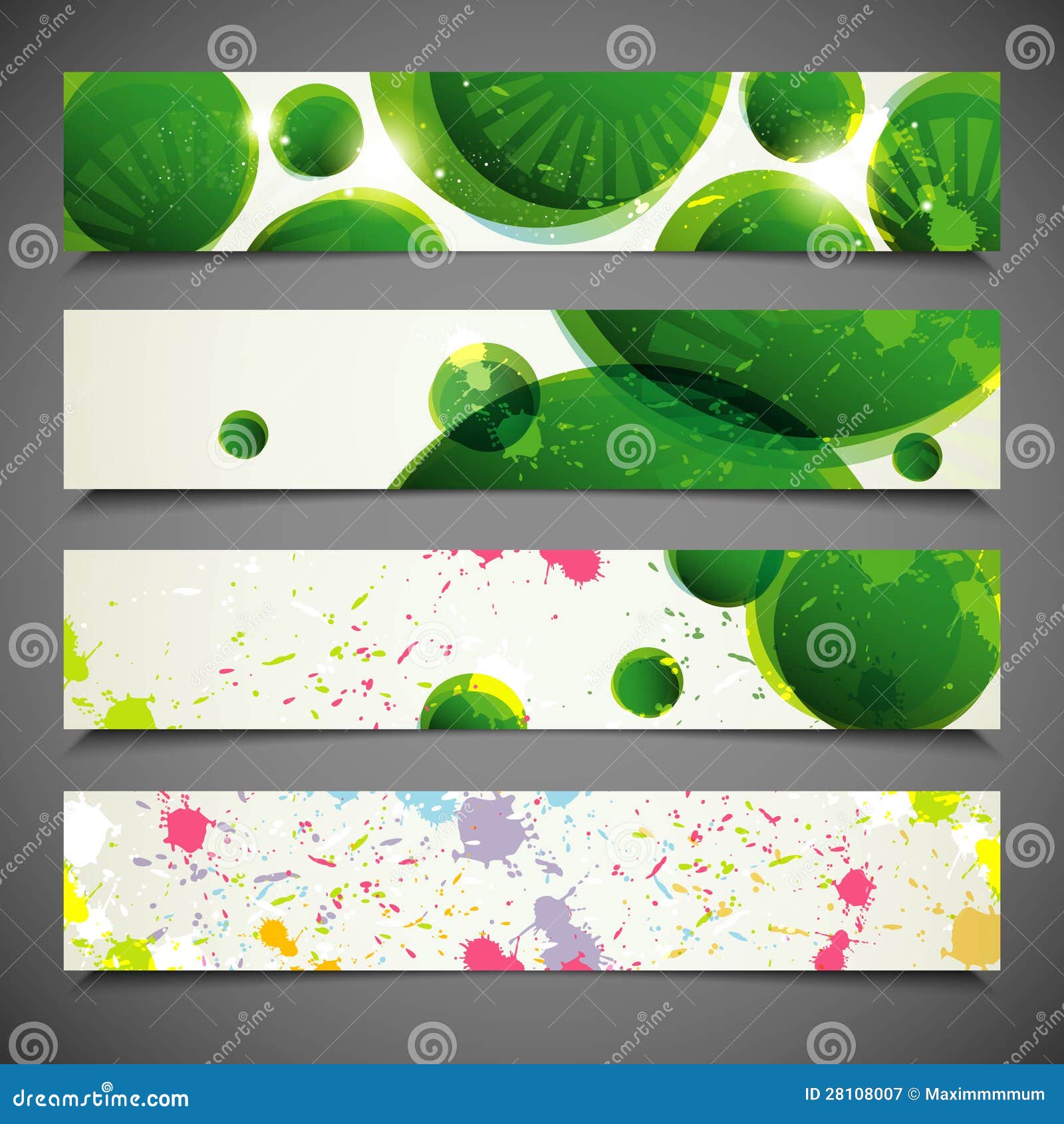 Set of colorful banners stock illustration. Illustration of paper ...
