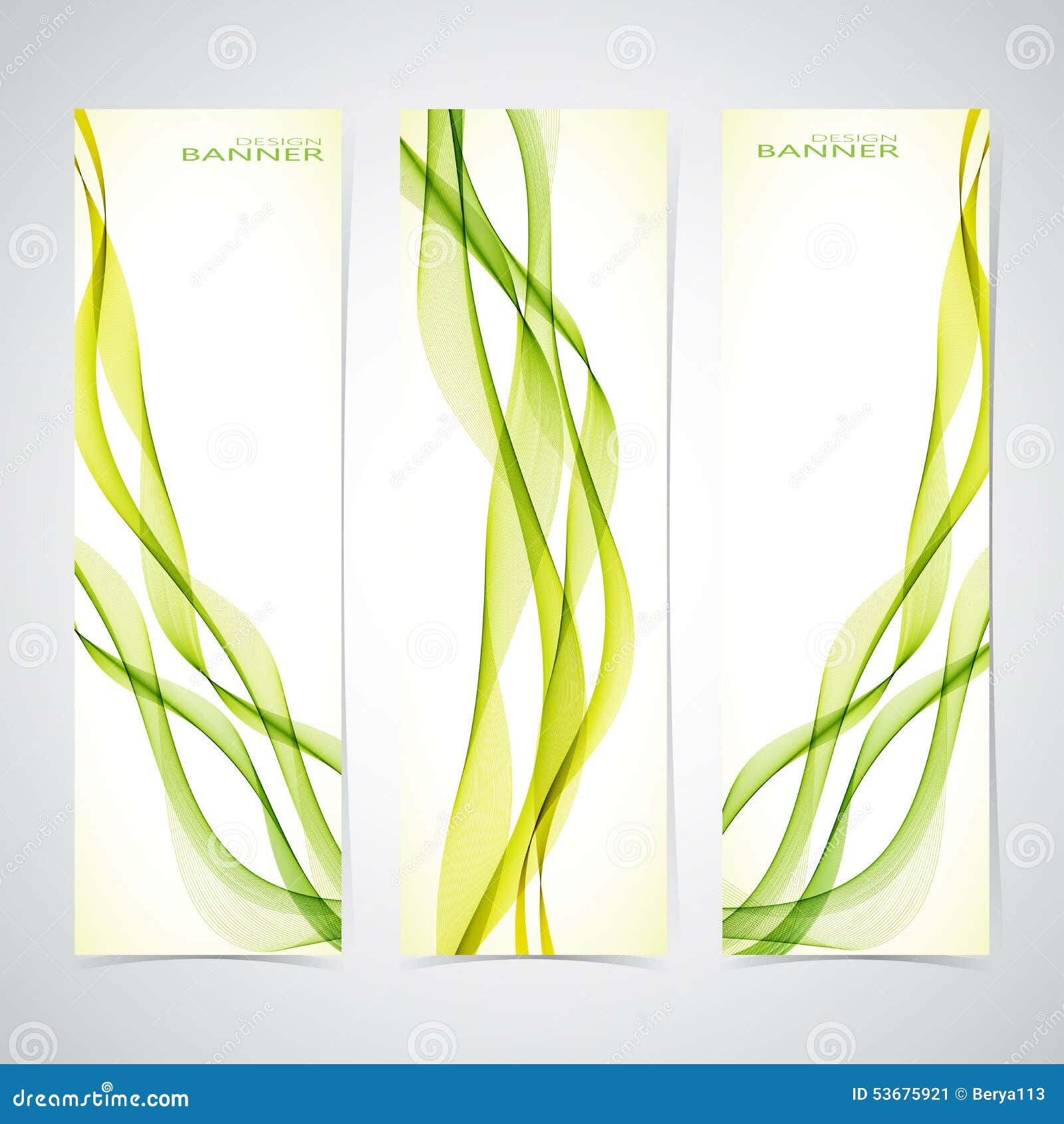 Set of Colorful Banners with Curved Lines. Vector Stock Illustration ...